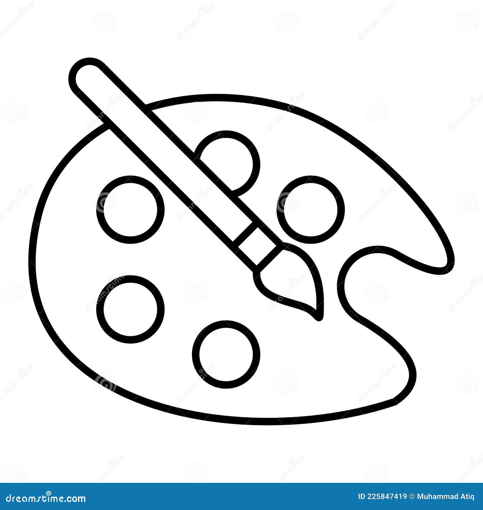 Vector Paint Palette Outline Icon Design Stock Vector - Illustration of ... Vector Paint Palette Outline Icon Design Stock Vector - Illustration of ...