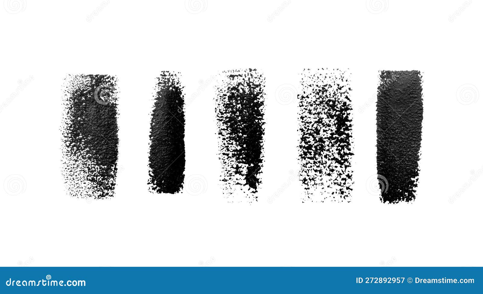 Vector Paint Smears Set. Artistic Paintbrush Design Element Isolated on ...