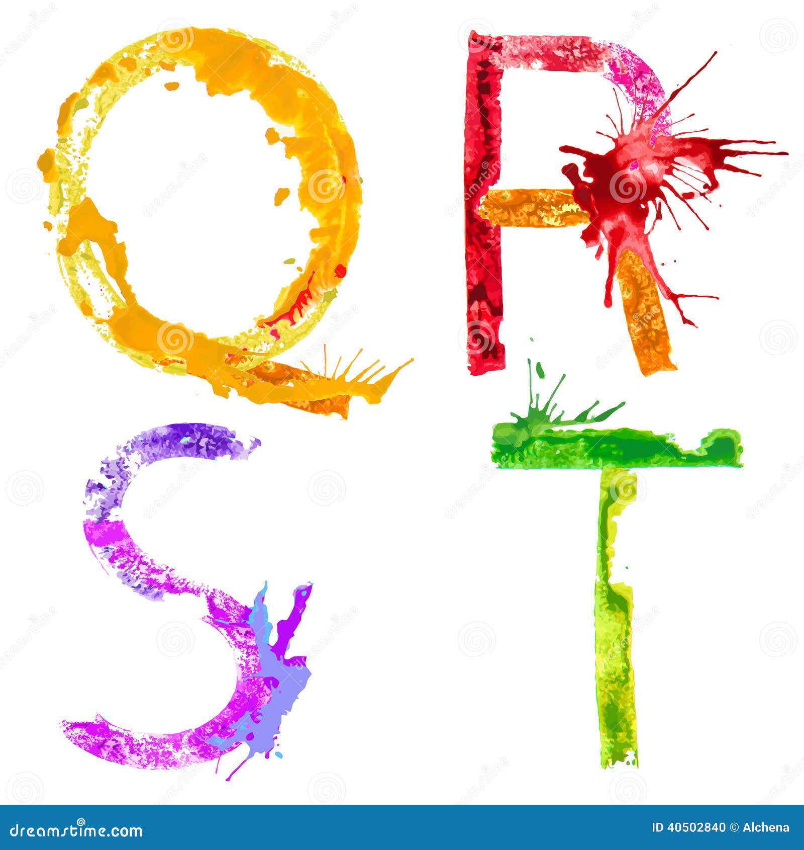 Colorful Paint Splash Alphabet Letters Stock Illustrations – 328 ...
