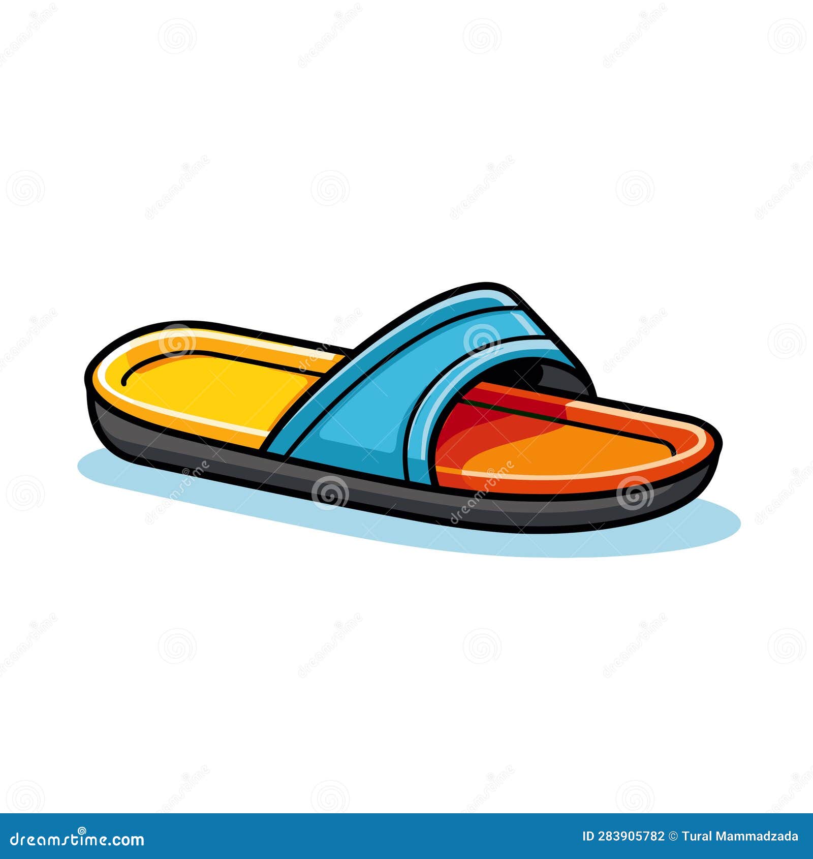 Vector of a Pair of Slippers on a White Background Stock Vector ...