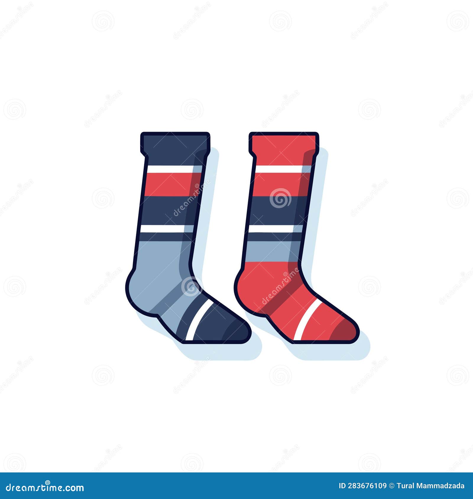 Vector of a Pair of Socks Sitting Next To Each Other Stock Vector ...