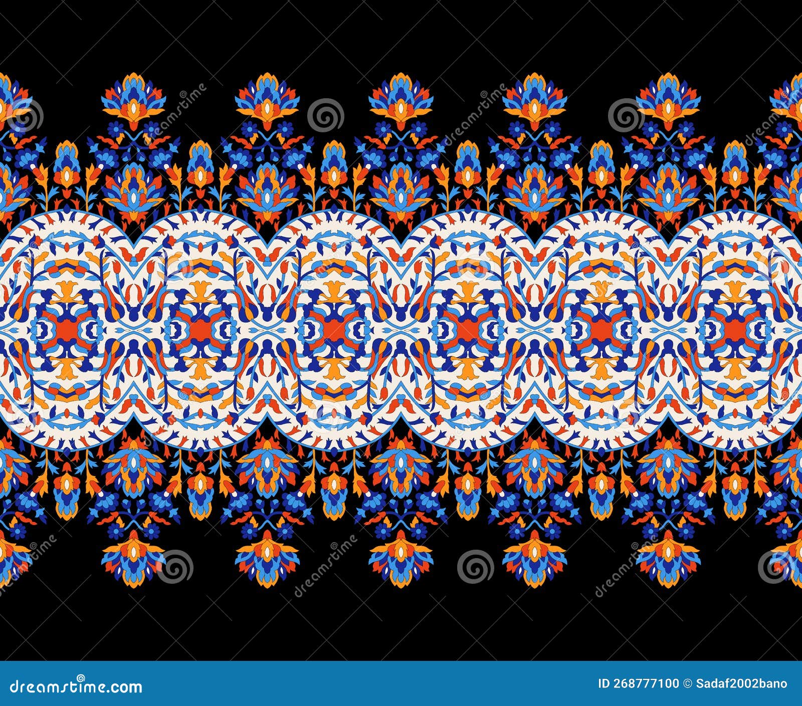 Paisley-Muster.Digital Textile Design Motif Gold Colorful Stock ...