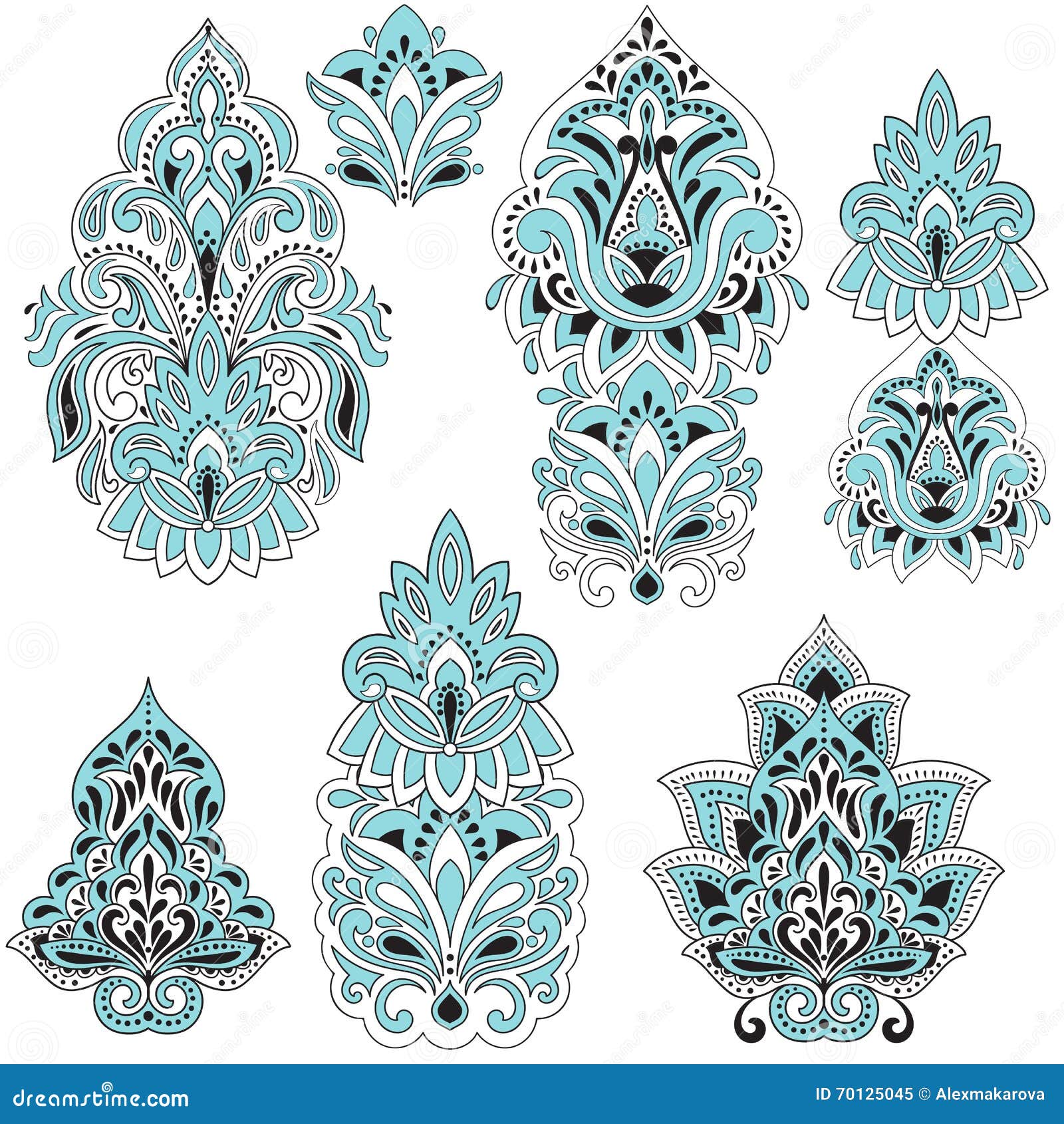 Vector Paisley Border Design With Flower | CartoonDealer.com #201214489