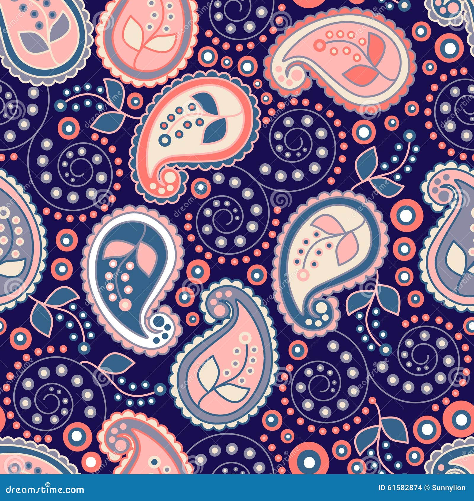 Vector Paisley Seamless Texture | CartoonDealer.com #38627366