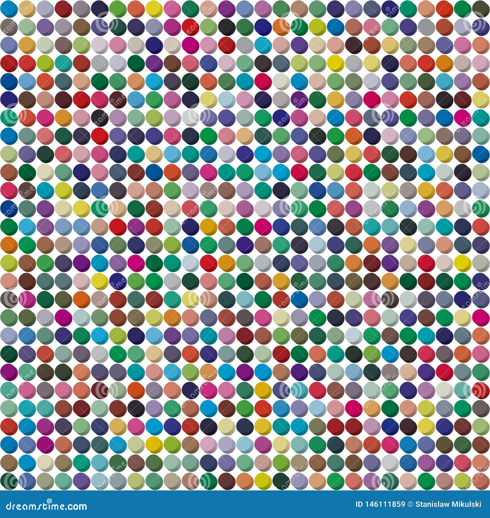 Vector Palette. 484 Different Colors Chaotically Scattered in a Shape ...