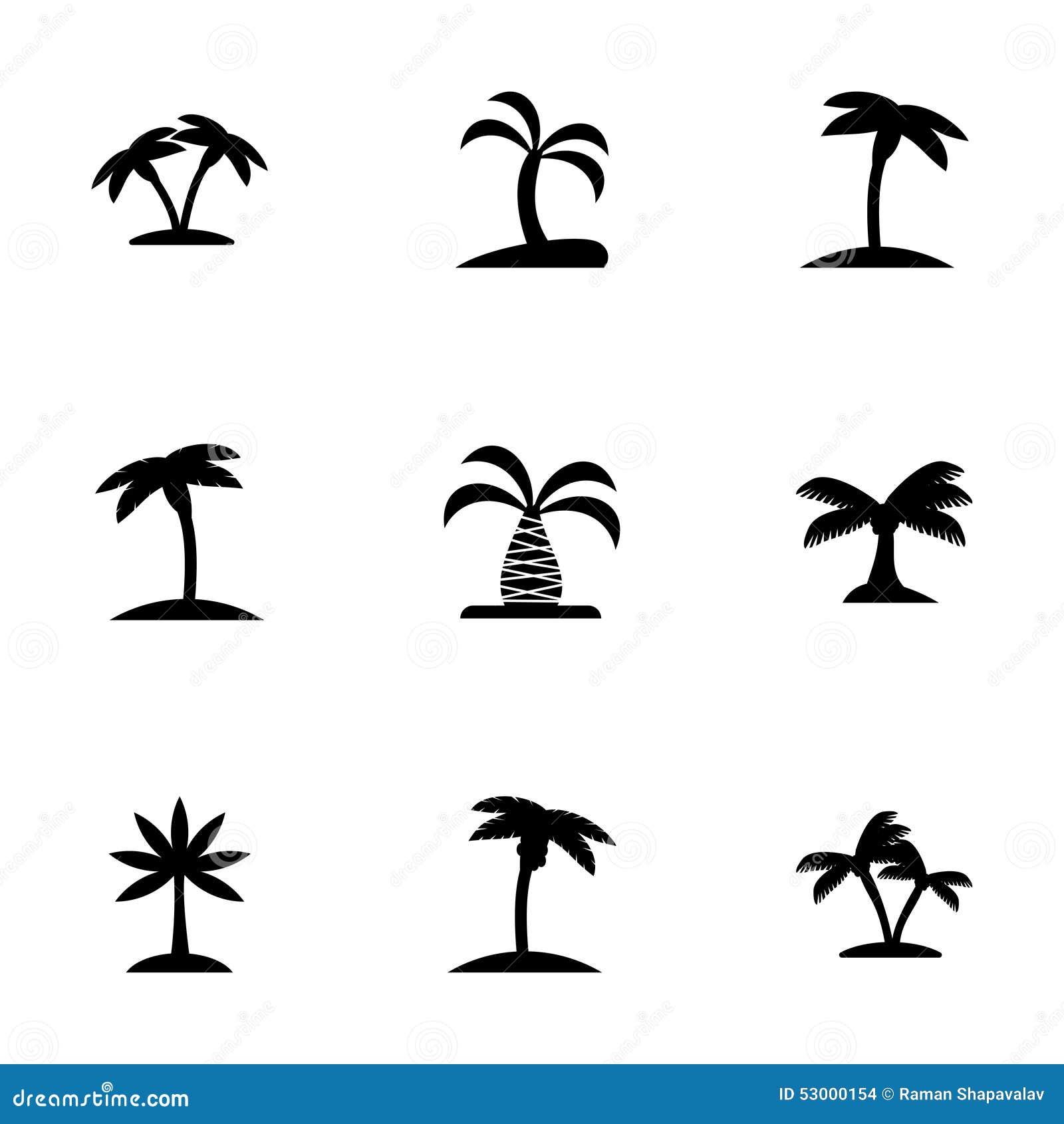 Palm Icon Vector. Line Beach Tree Symbol Isolated. Trendy Flat Outline ...
