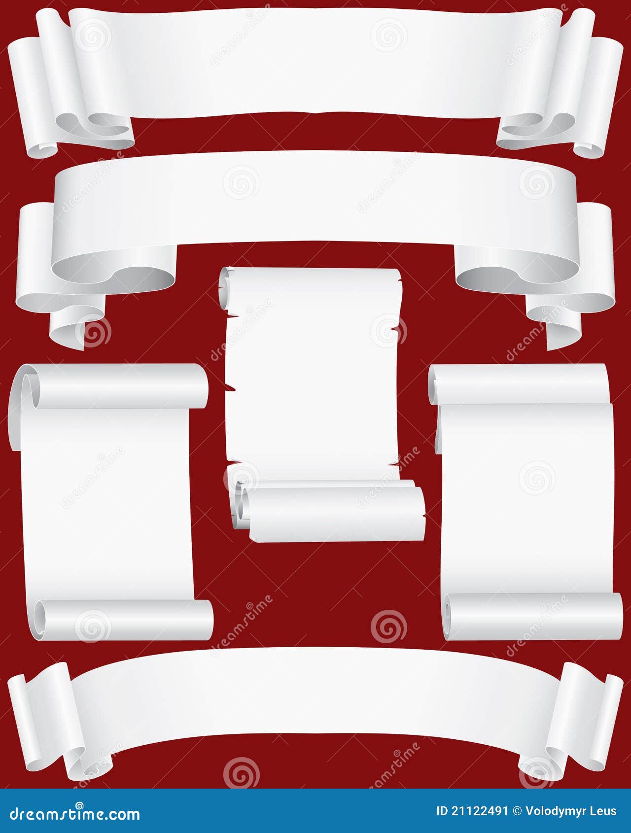 Vector Paper Banners and Scrolls Stock Vector - Illustration of folded ...