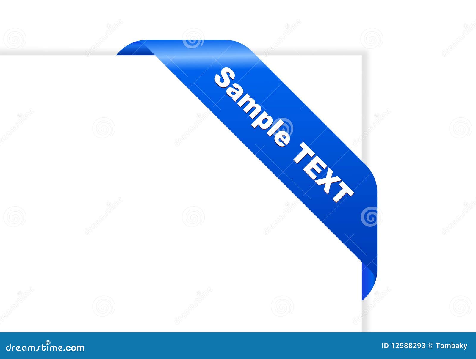 Vector Paper with Blue Ribbon Stock Vector - Illustration of blank ...