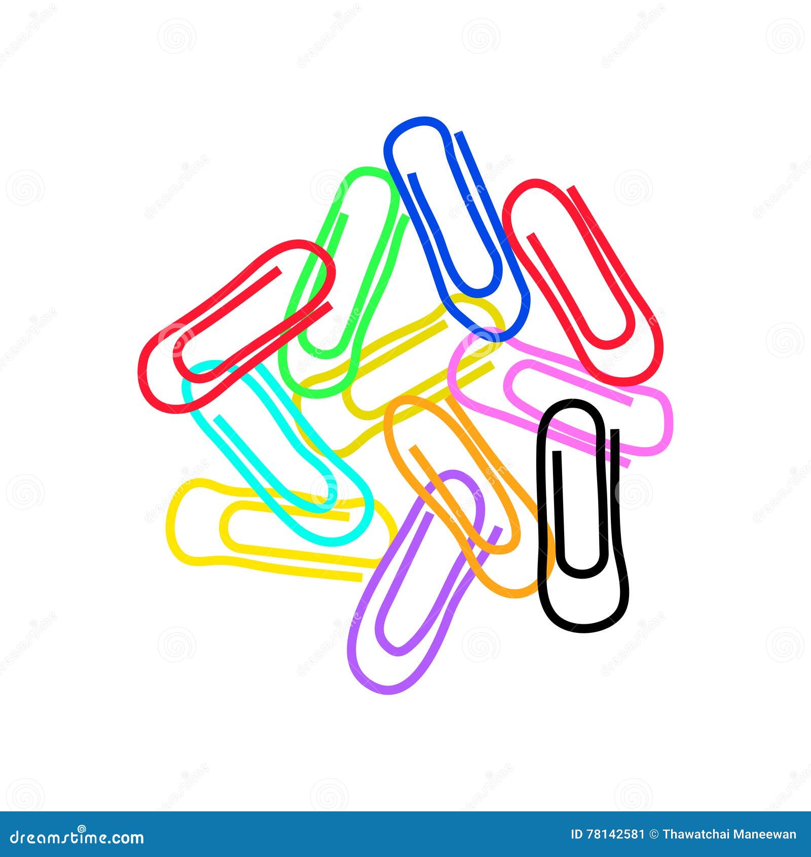 Vector of Paper Clip on White Background Stock Illustration ...