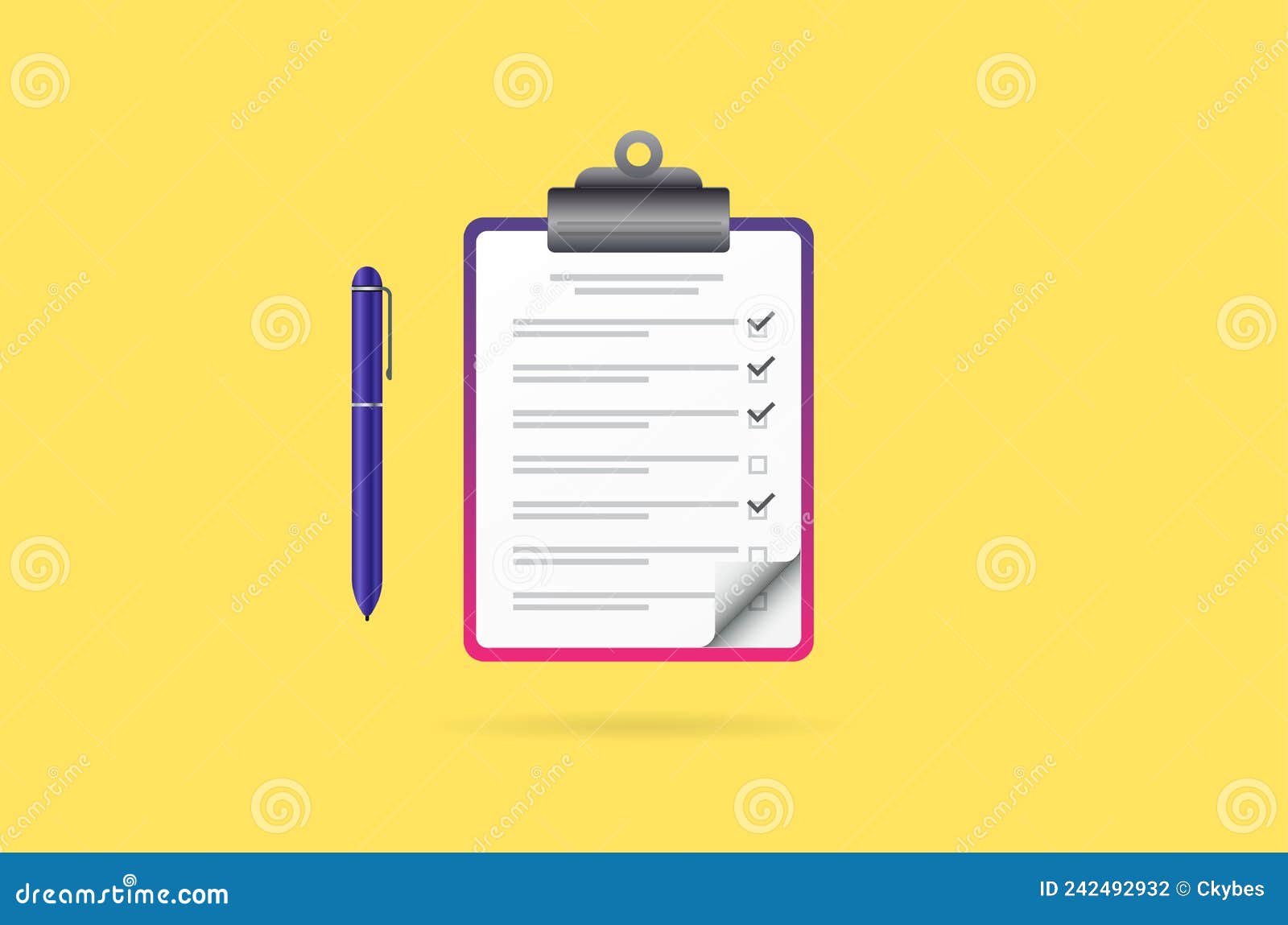 Checkmarks And Pen Icon Color Outline Vector | CartoonDealer.com #233769331 Checkmarks And Pen Icon Color Outline Vector | CartoonDealer.com #233769331