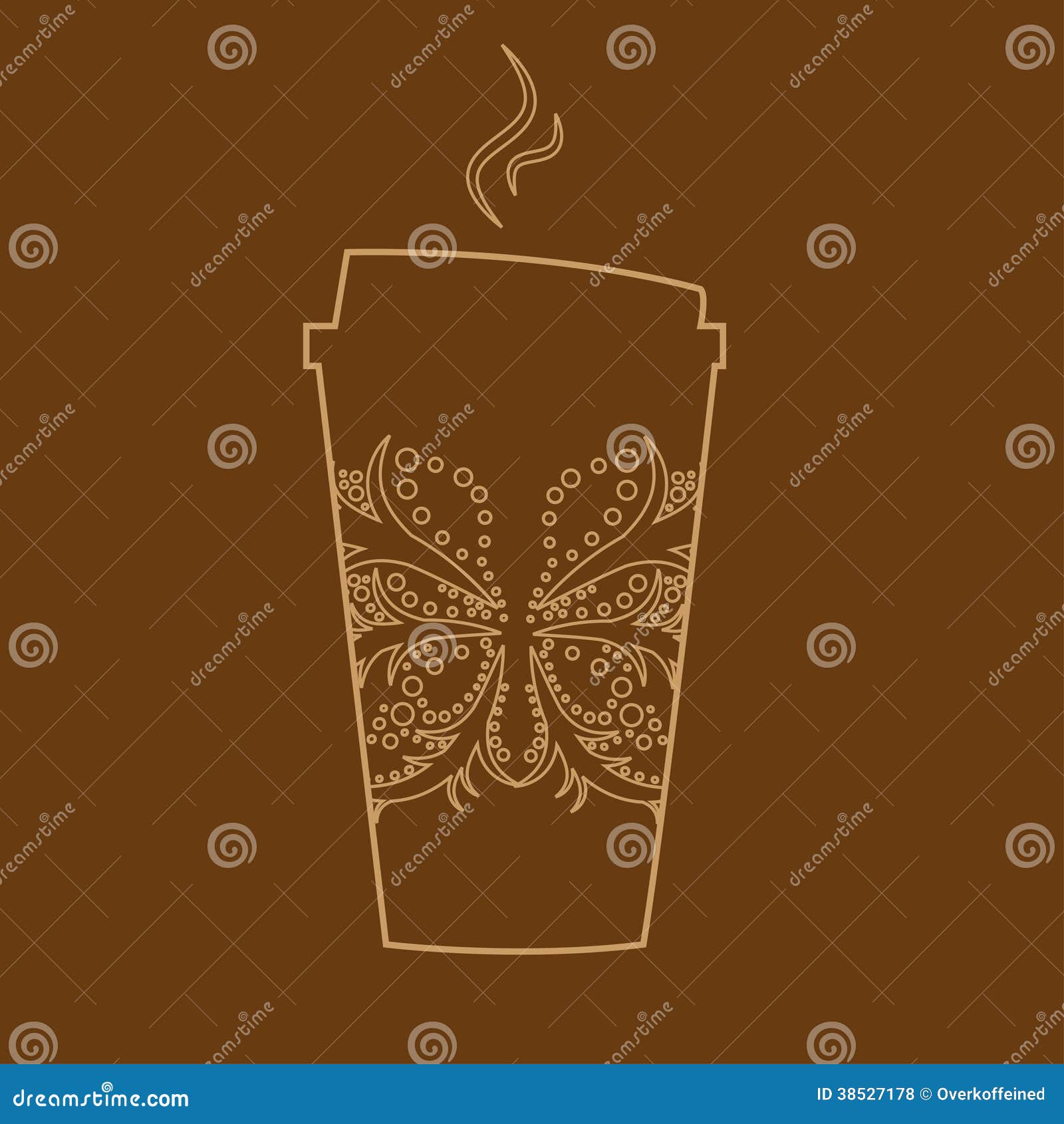 Vector paper coffee glass stock vector. Illustration of glass - 38527178