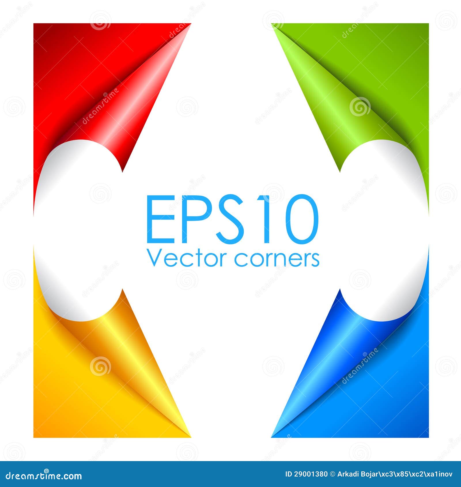 Vector paper corners stock vector. Illustration of color - 29001380