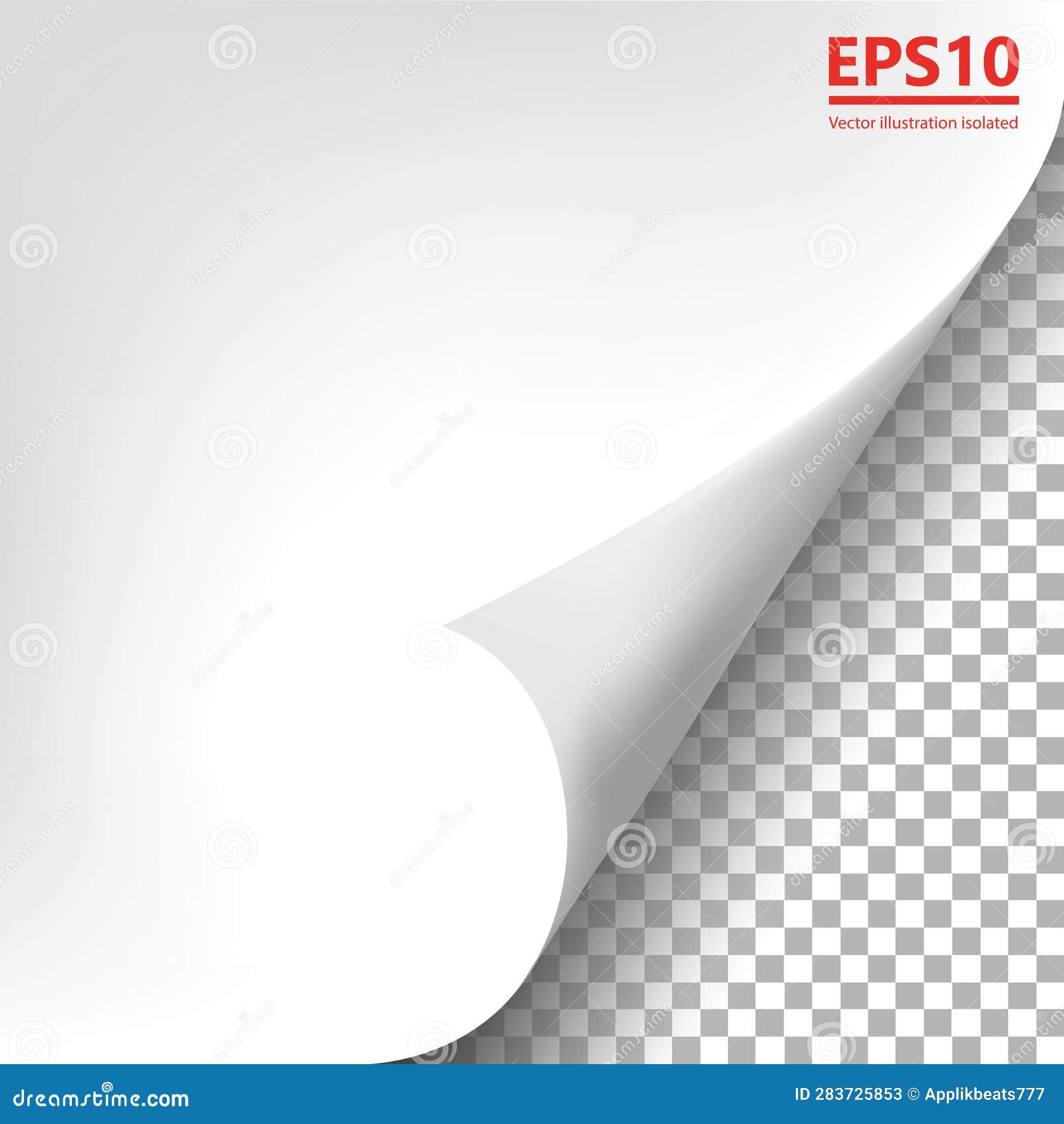 Vector paper curl stock vector. Illustration of empty - 283725853