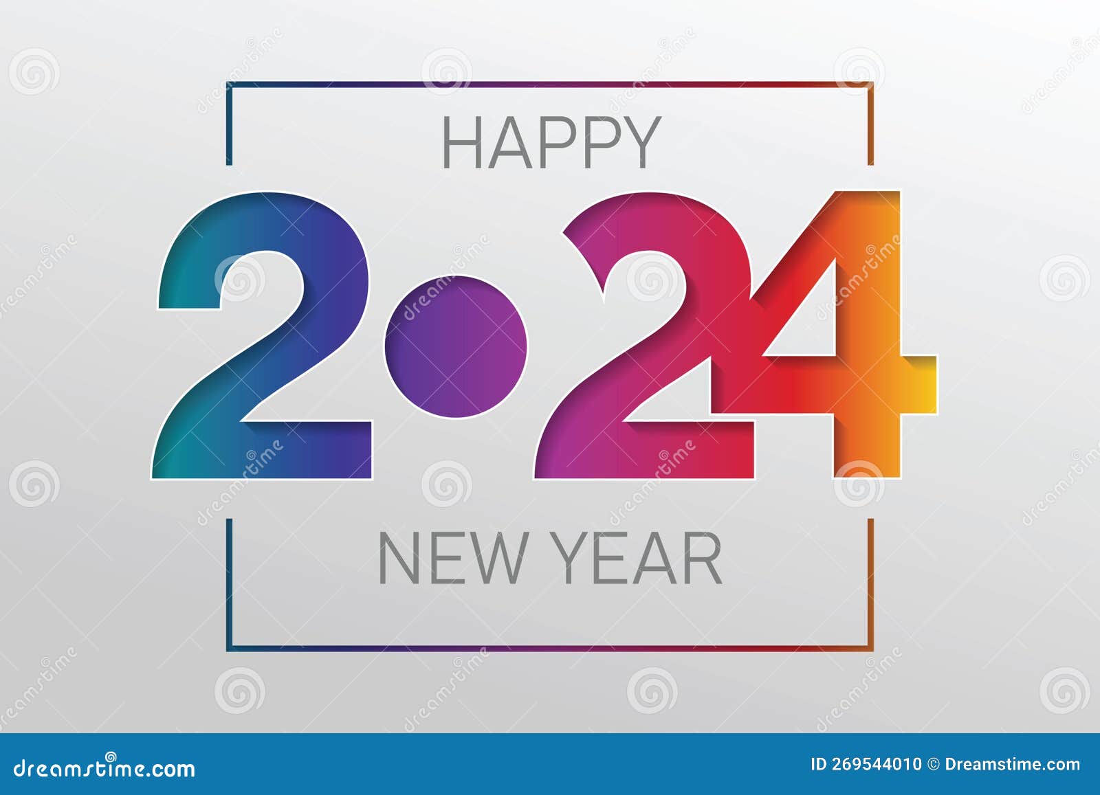 2024 Vector Hand-drawn Numbers Vertical Compositions On Stamp-like ...