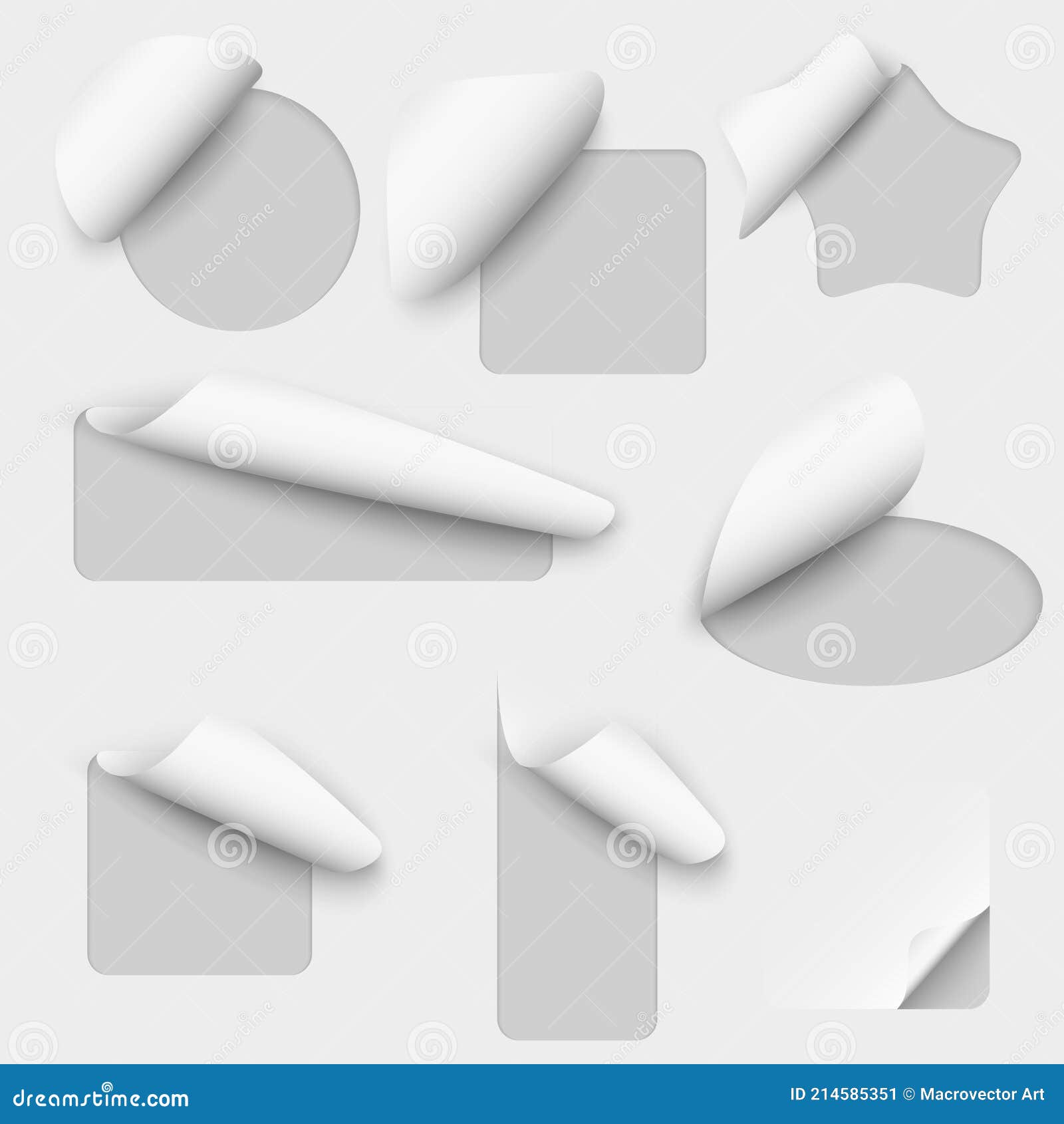 Vector paper cutout labels stock vector. Illustration of clean - 214585351