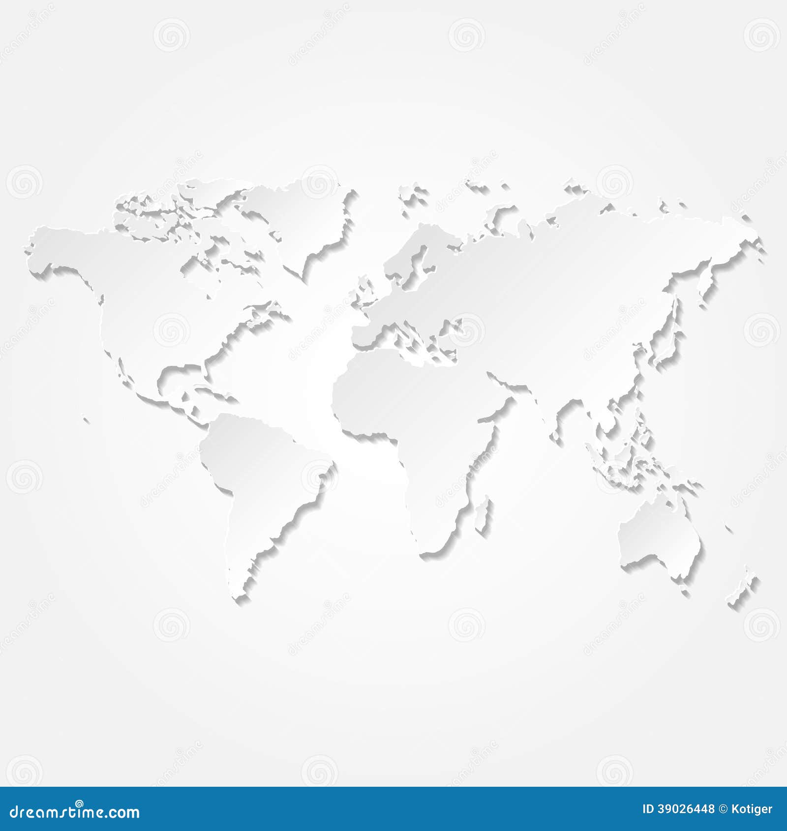 Vector Paper 3D World Map Card Stock Vector - Illustration of ...