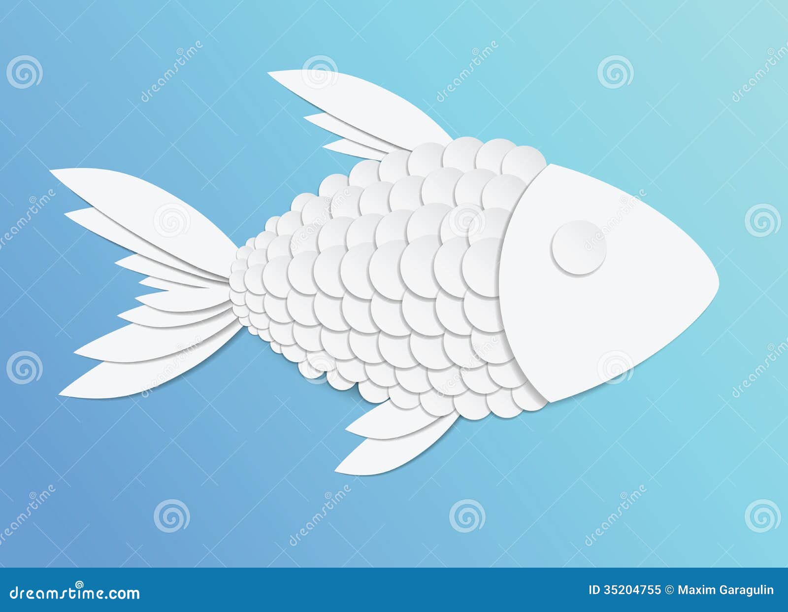 Vector paper fish stock vector. Illustration of origami - 35204755
