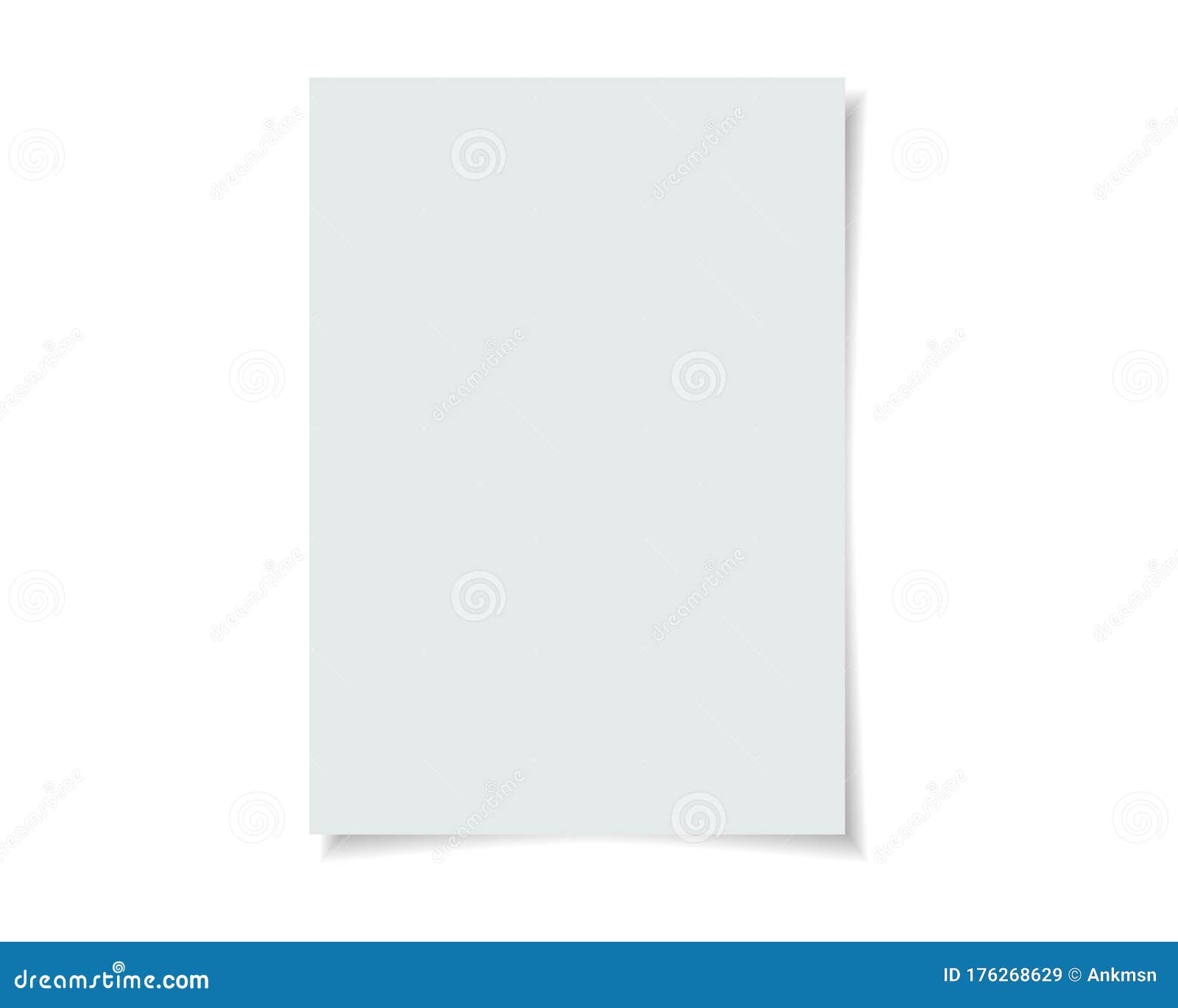 Vector Paper Format A4 Size with Realistic Shadow. White Blank Page ...