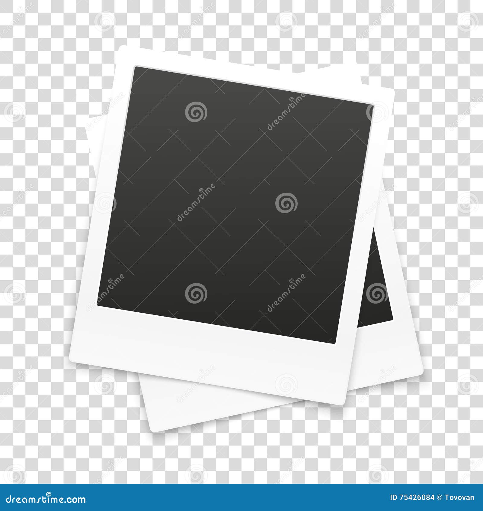 Vector Paper Frame Isolated on Transparent Background. Stock Vector ...