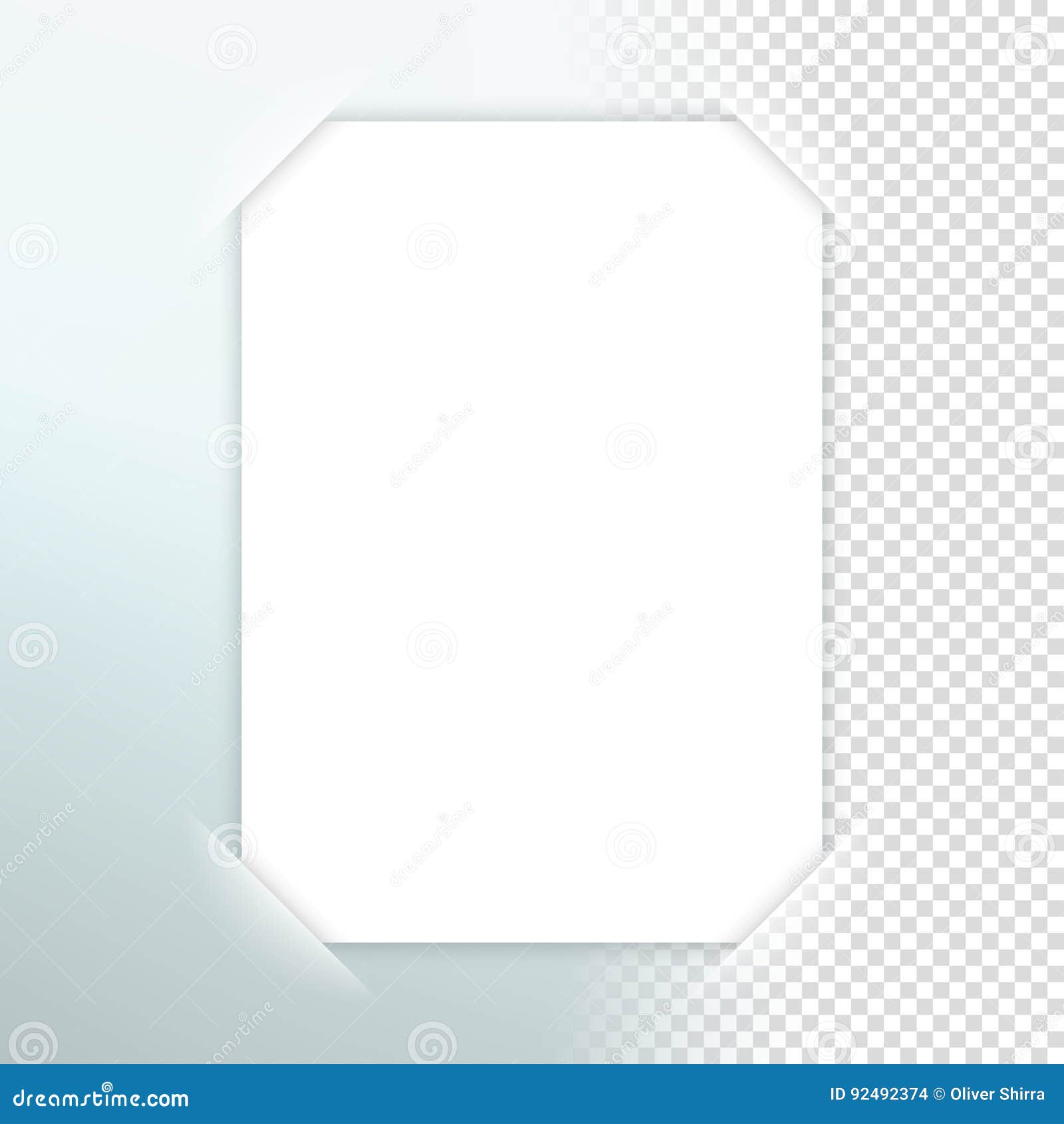 Vector Paper Frame with Transparent Shadow Stock Vector - Illustration ...