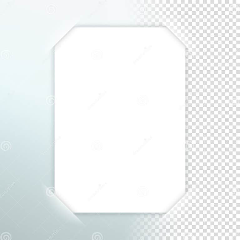 Vector Paper Frame with Transparent Shadow Stock Vector - Illustration ...