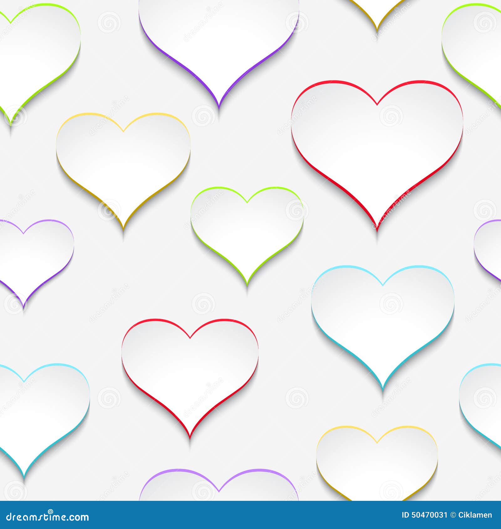 Vector paper hearts stock vector. Illustration of frame - 50470031