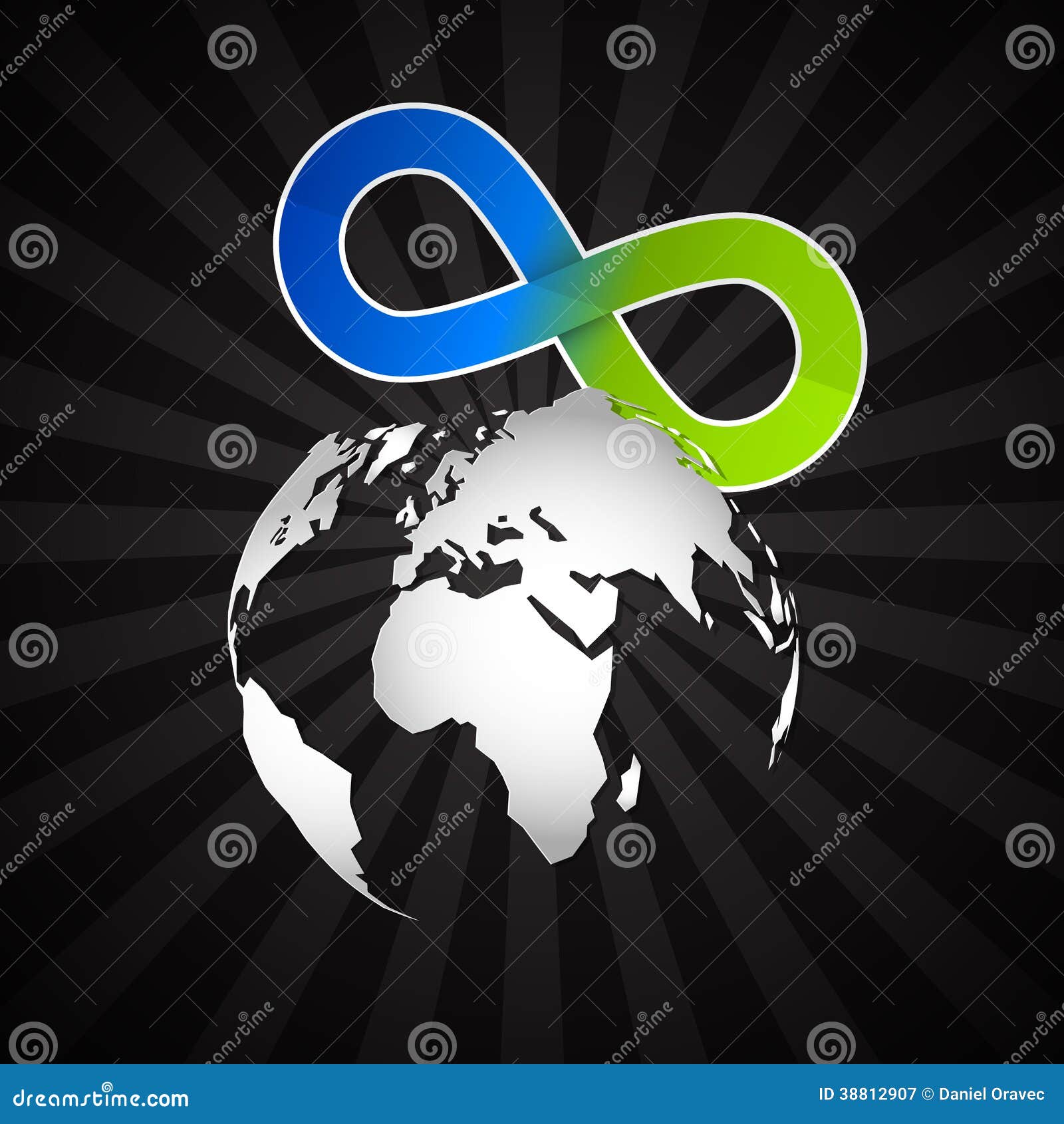 Vector Paper Infinity Symbol and Earth Stock Vector - Illustration of ...