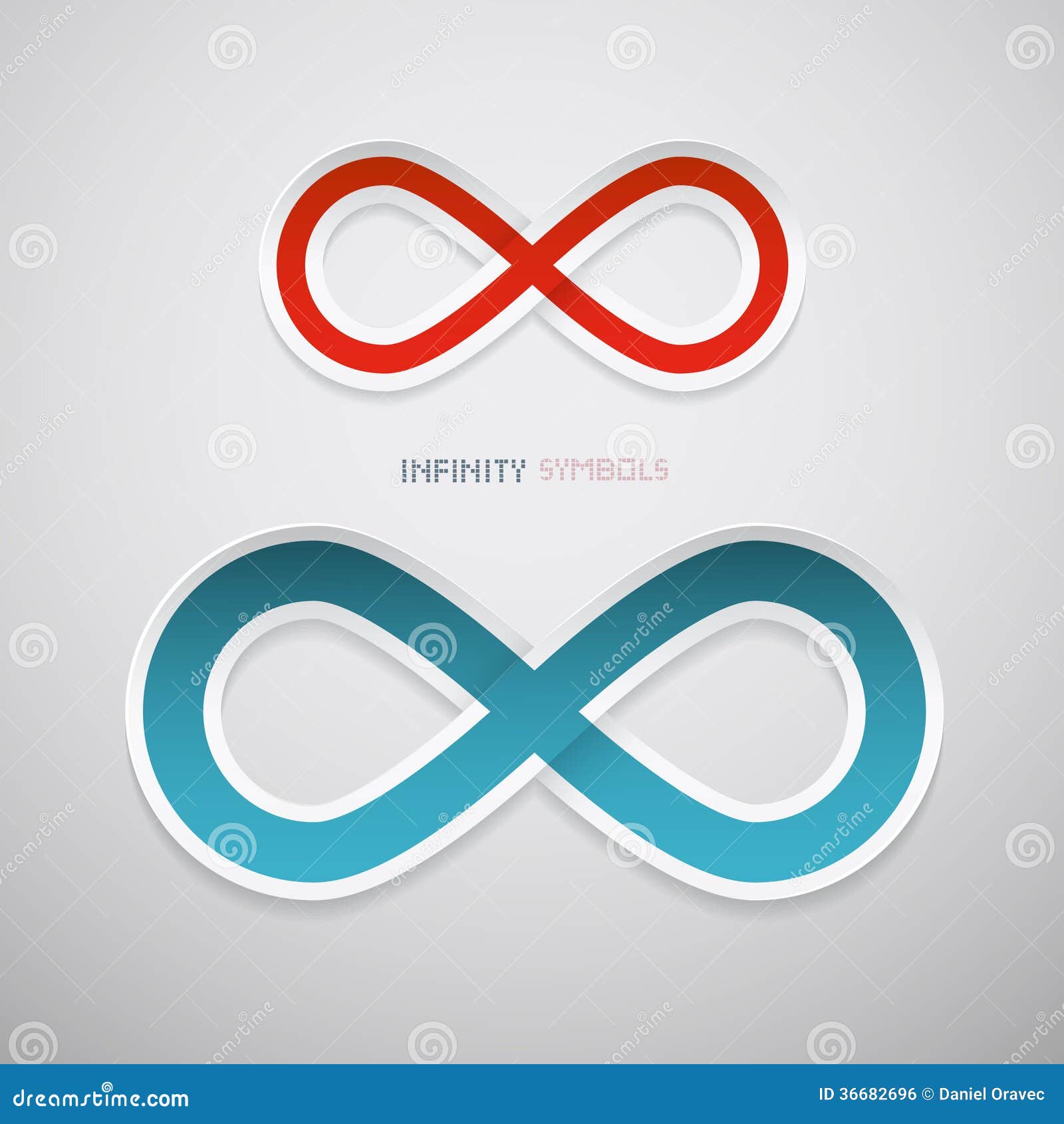 Paper Infinity Symbols Set Cartoon Vector | CartoonDealer.com #60329217