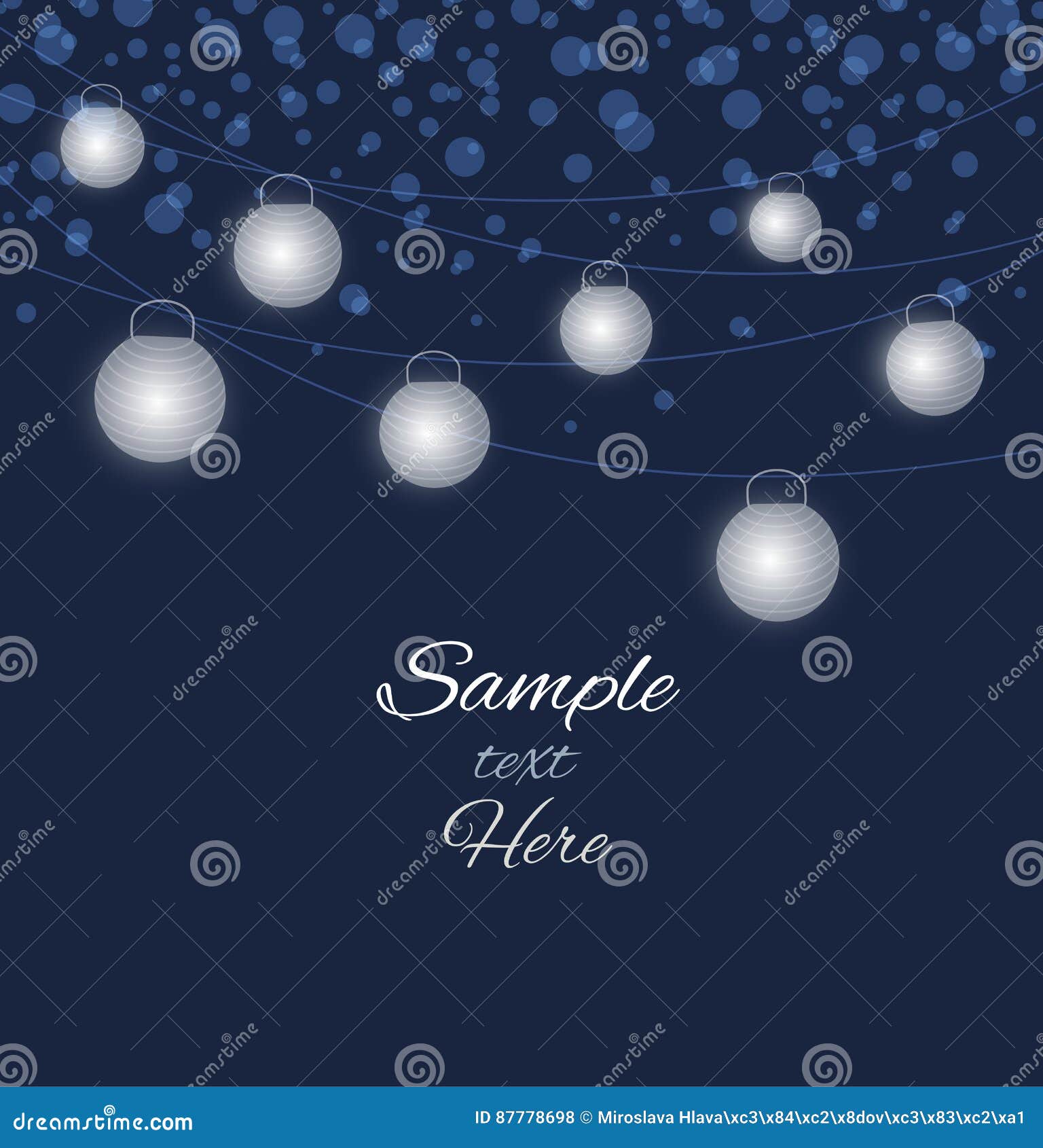 Vector paper lantern stock vector. Illustration of card - 87778698