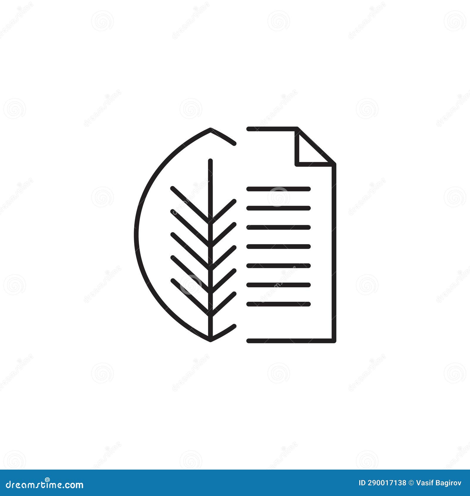 Vector Paper and Leaf. Half of Paper for Saving Paper Stock ...