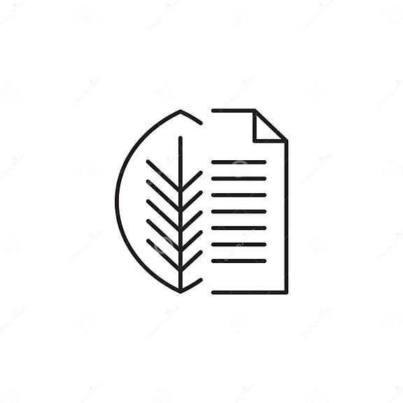 Vector Paper and Leaf. Half of Paper for Saving Paper Stock ...