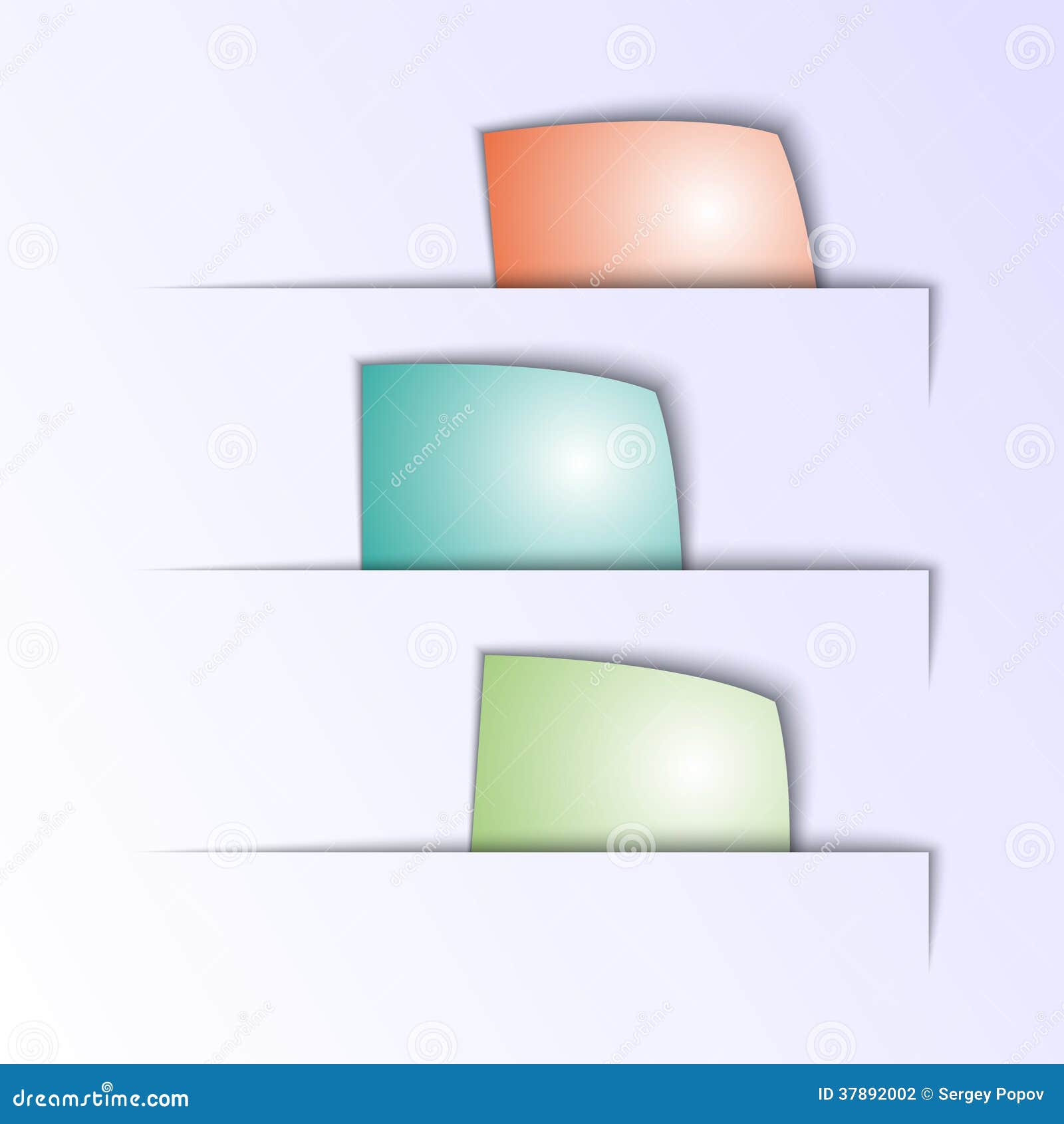 Vector Paper Multicolor Tabs Stock Vector - Illustration of step ...