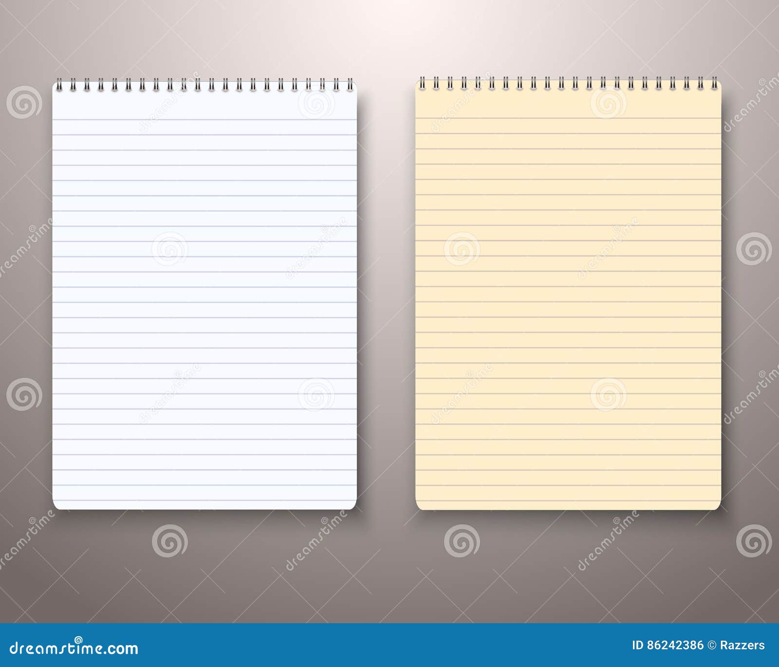 Vector Paper Notepad Set stock vector. Illustration of empty - 86242386