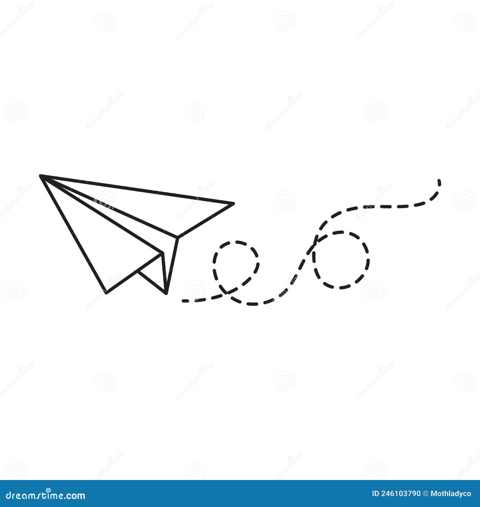 Vector Paper Plane Logo, Simple Icon Stock Vector - Illustration of ...