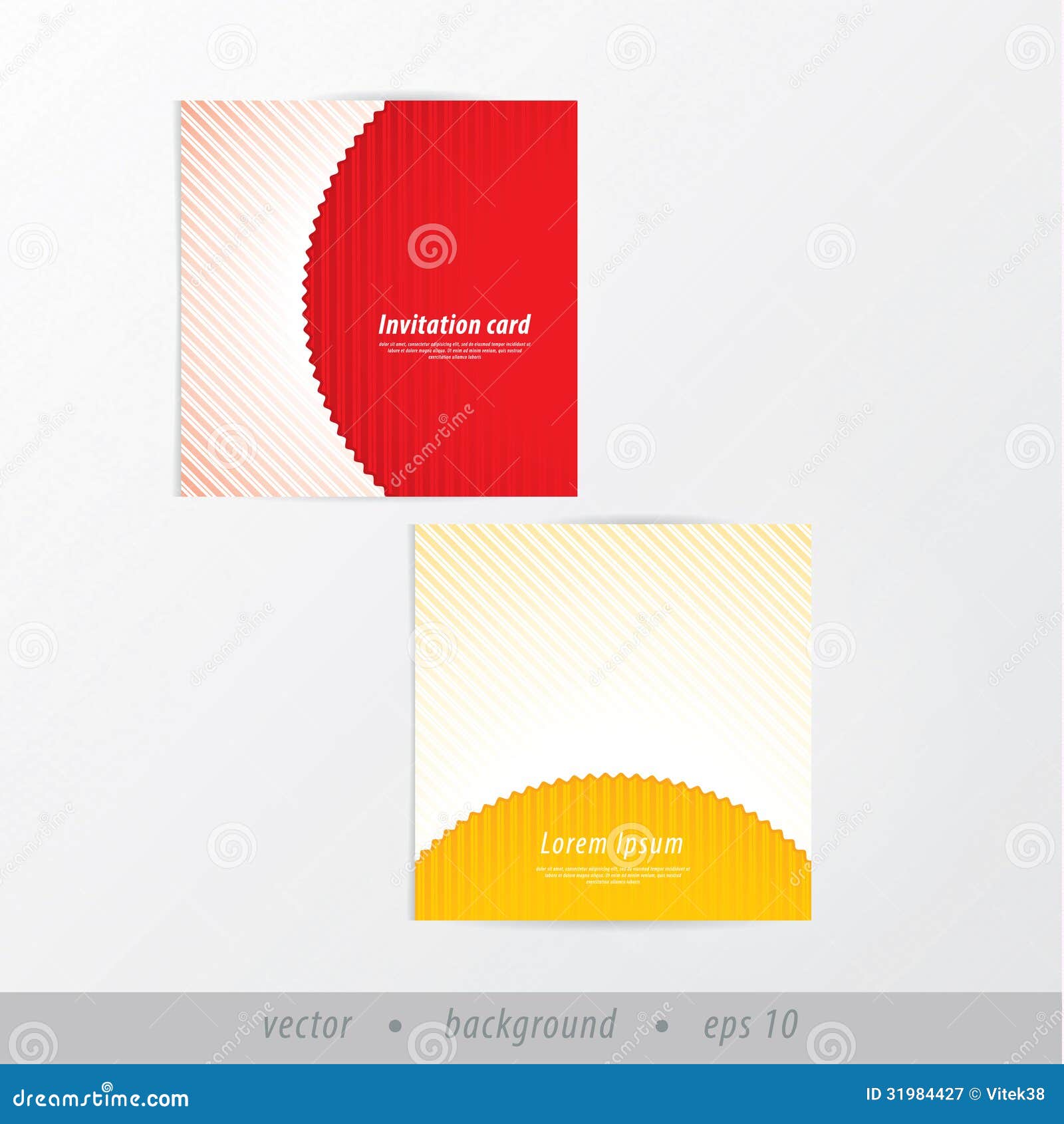 Vector Paper Presentation / Invitation Cards in Retro Style. Soft ...