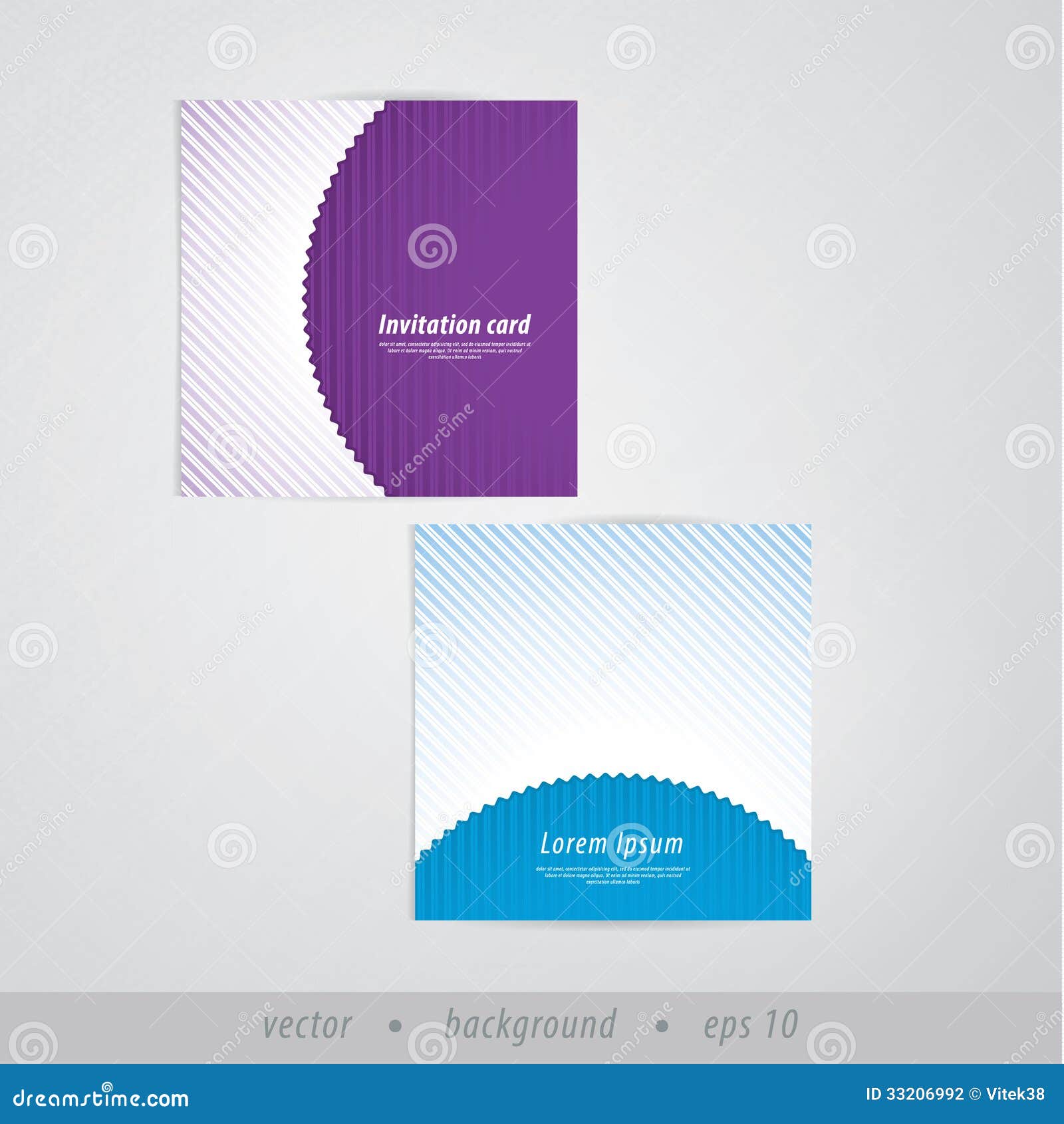 Vector Paper Presentation / Invitation Cards in Retro Style. Soft ...