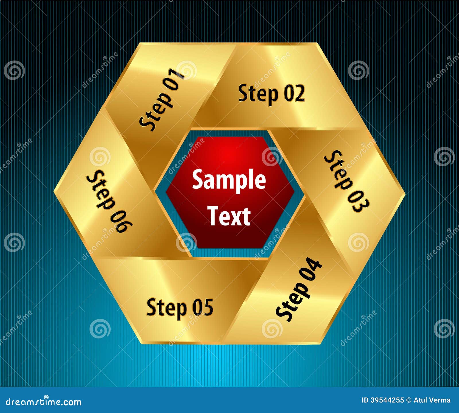 Vector Paper Progress Steps For Tutorial Six Steps Design Concept