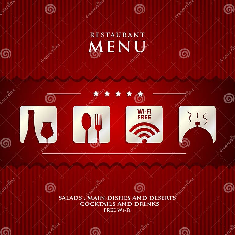 Vector Paper Restaurant Menu Design Stock Vector - Illustration of ...