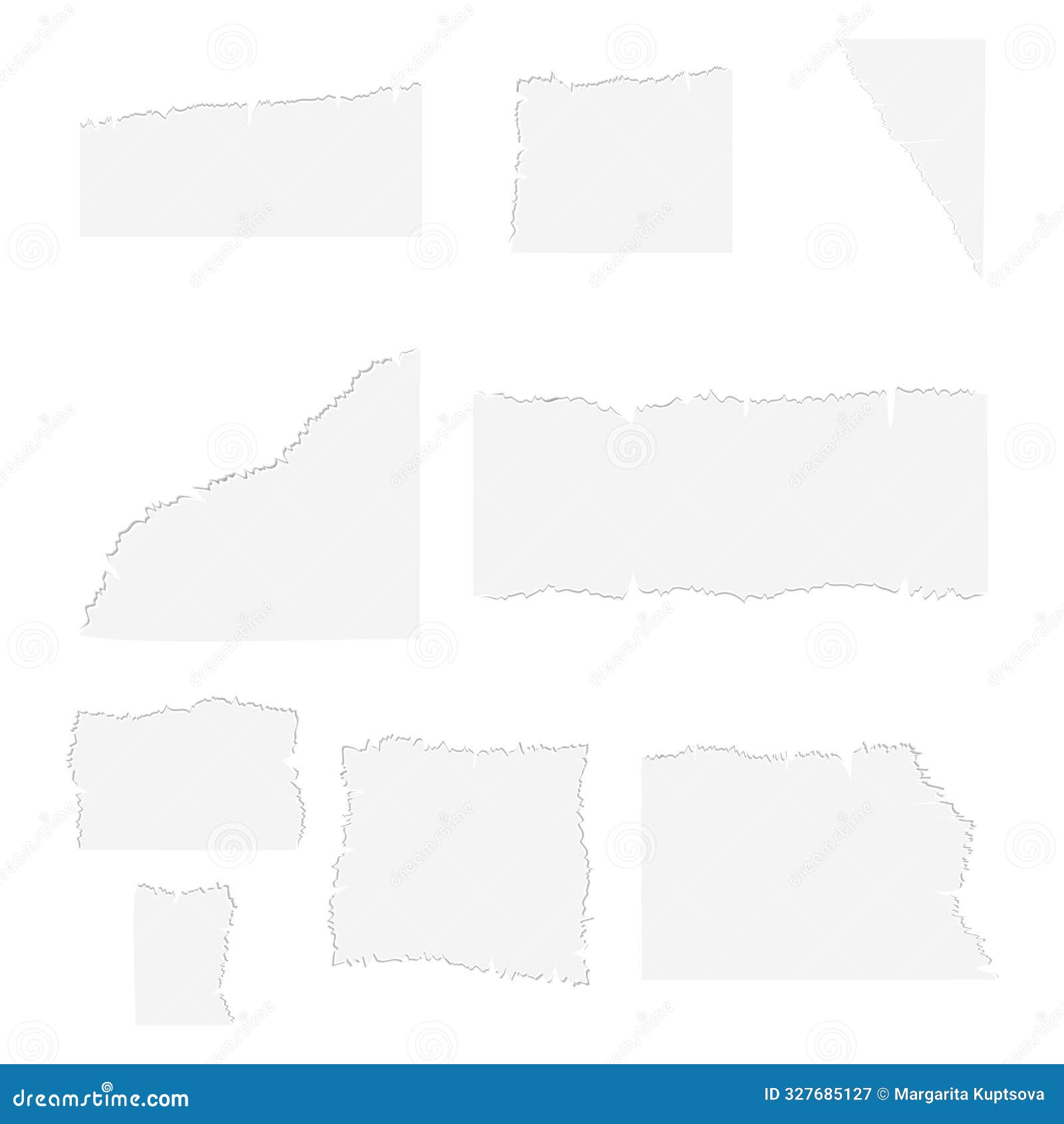 Vector Paper Scraps. Ripped Papers, Torn Page Pieces and Scrapbook Note ...