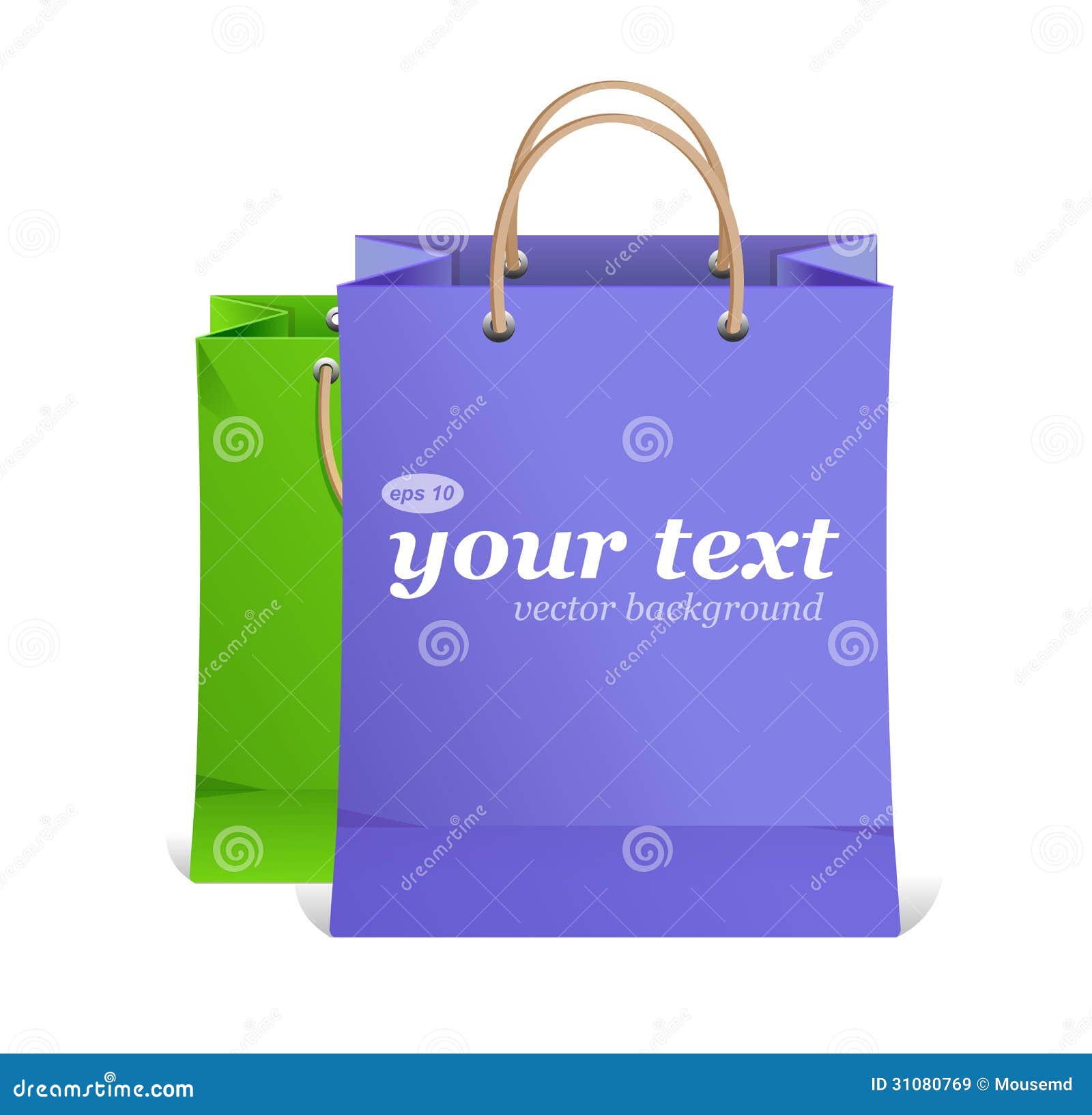 Vector Paper Shopping Bag Text Area Stock Vector - Illustration of ...