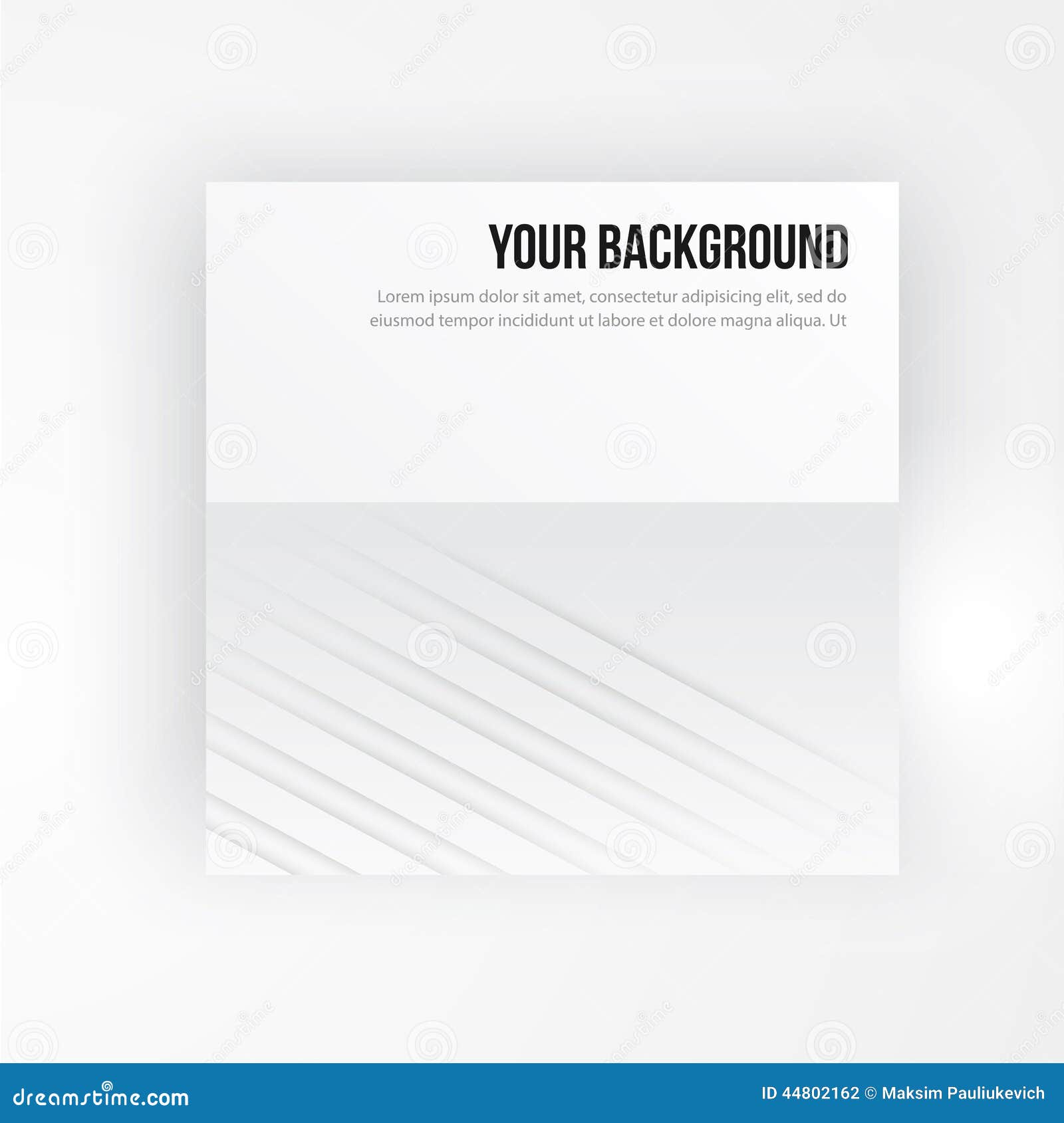Vector Paper Template Banner. White Note Stock Vector - Illustration of ...