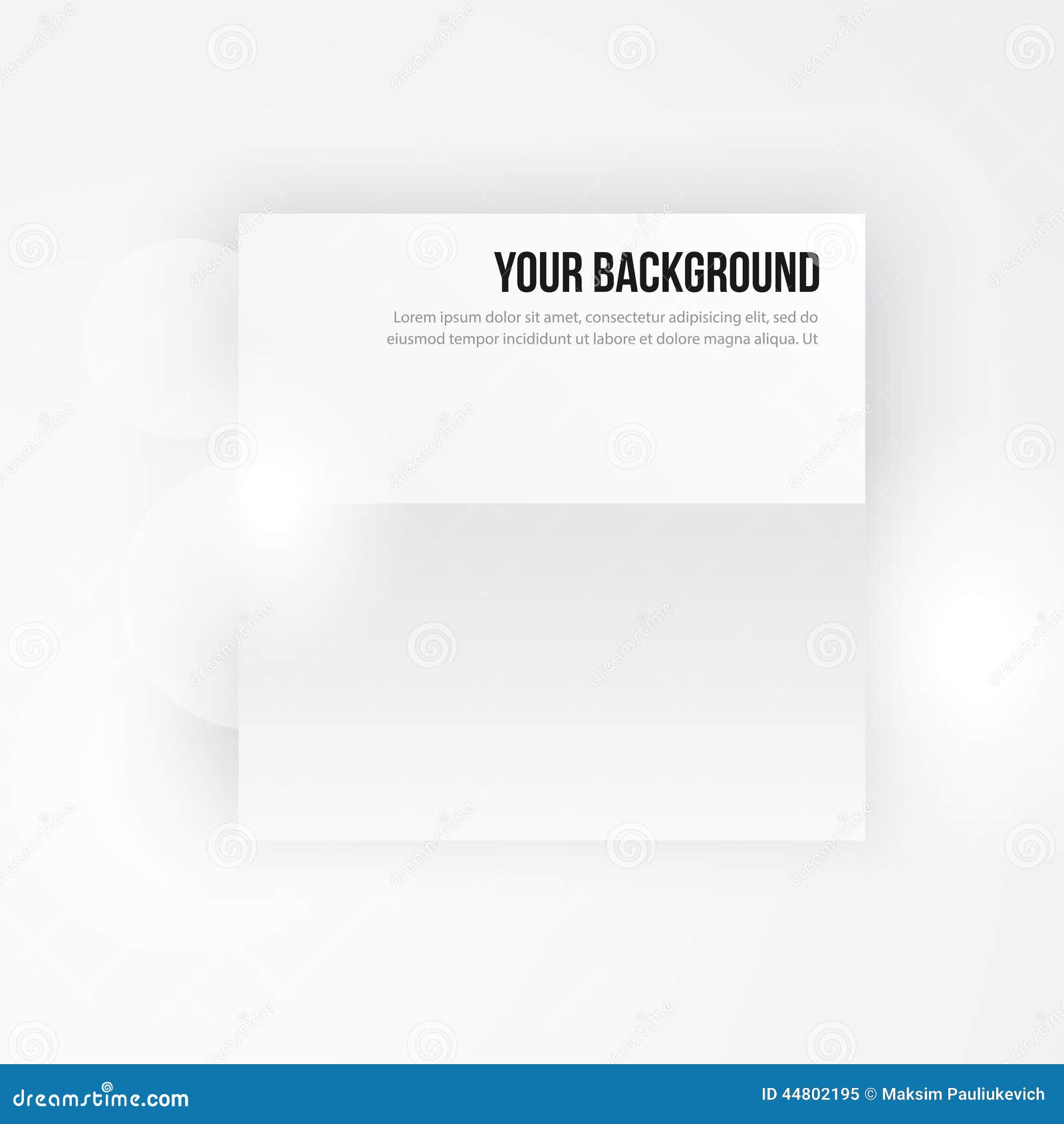 Vector Paper Template Banner. White Note Stock Vector - Illustration of ...