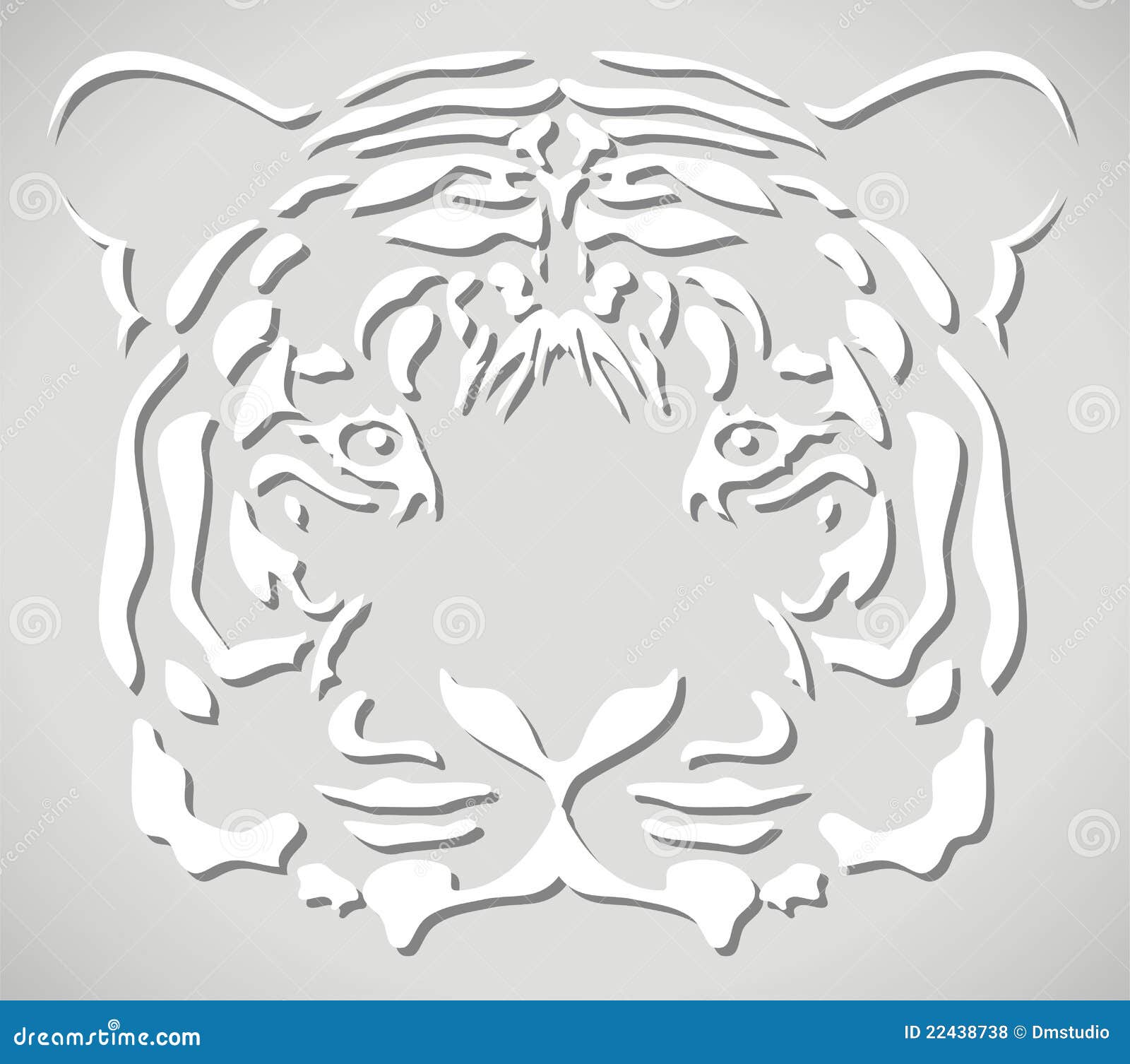 Paper Tiger Ripping Black Paper. Vector Illustration | CartoonDealer ...