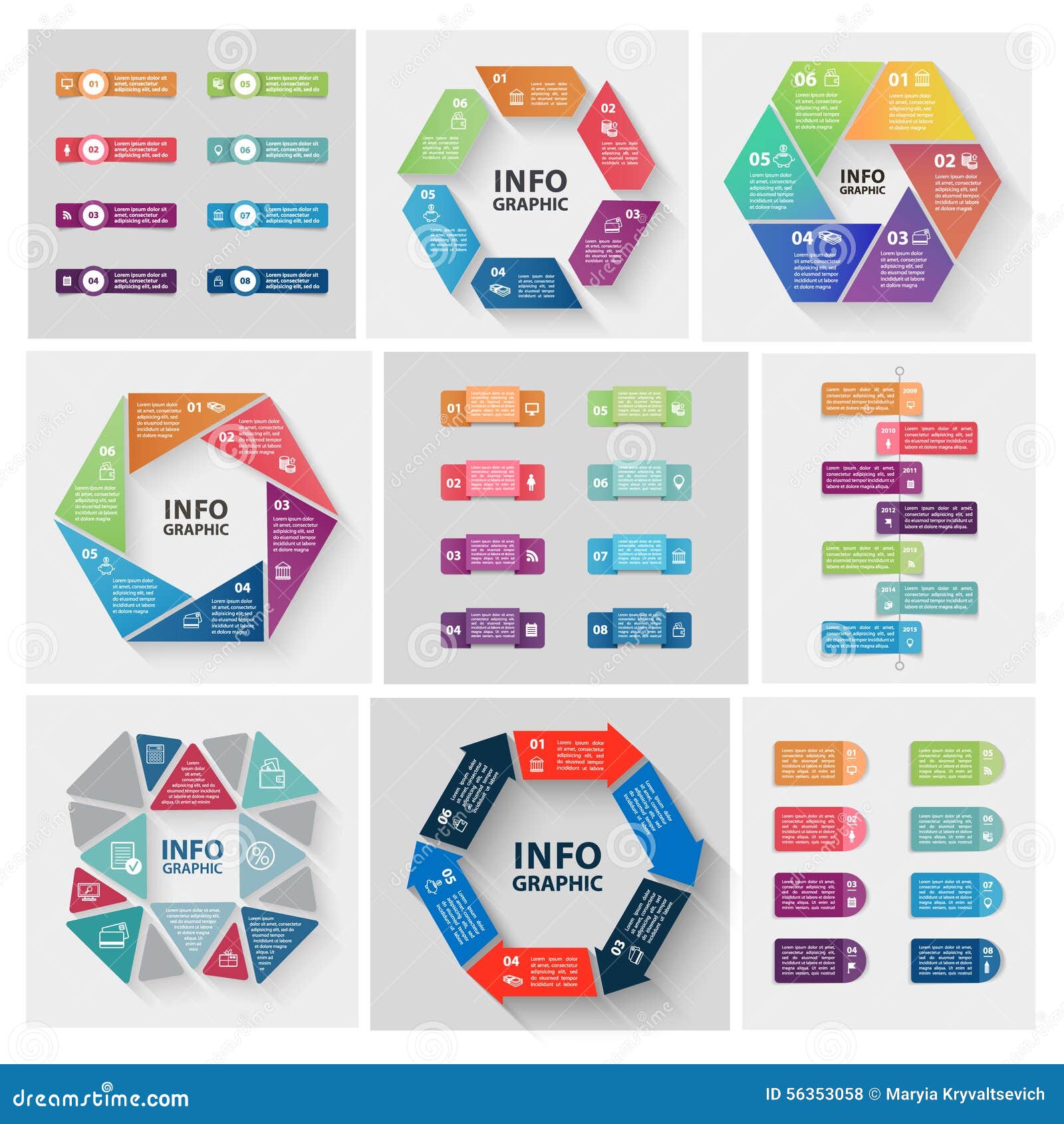 Vector Paper Triangle Stickers and Labels with Stock Vector ...