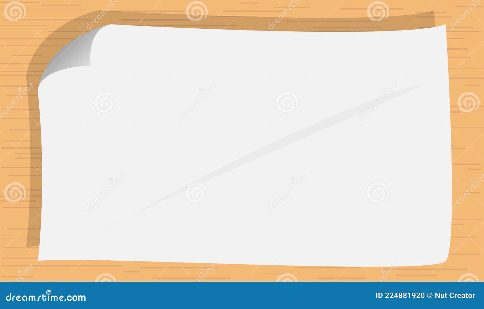 Vector A4 Paper on the Wood Table Background Stock Vector ...