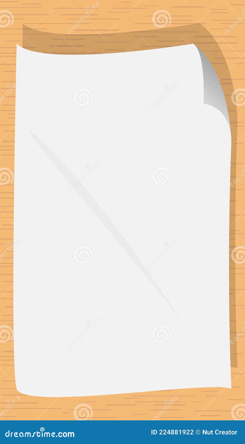 Vector A4 Paper on the Wood Table Background Stock Vector ...