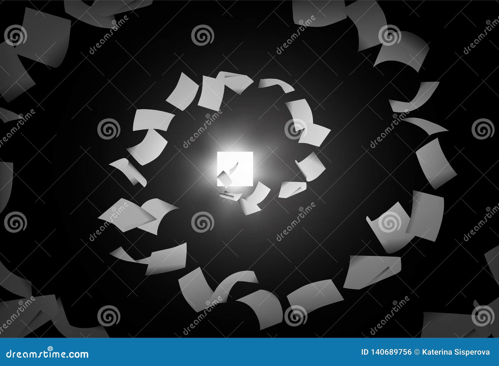 White Shining Flashlight. Metal Flashlight With On Off Button. Flat ...