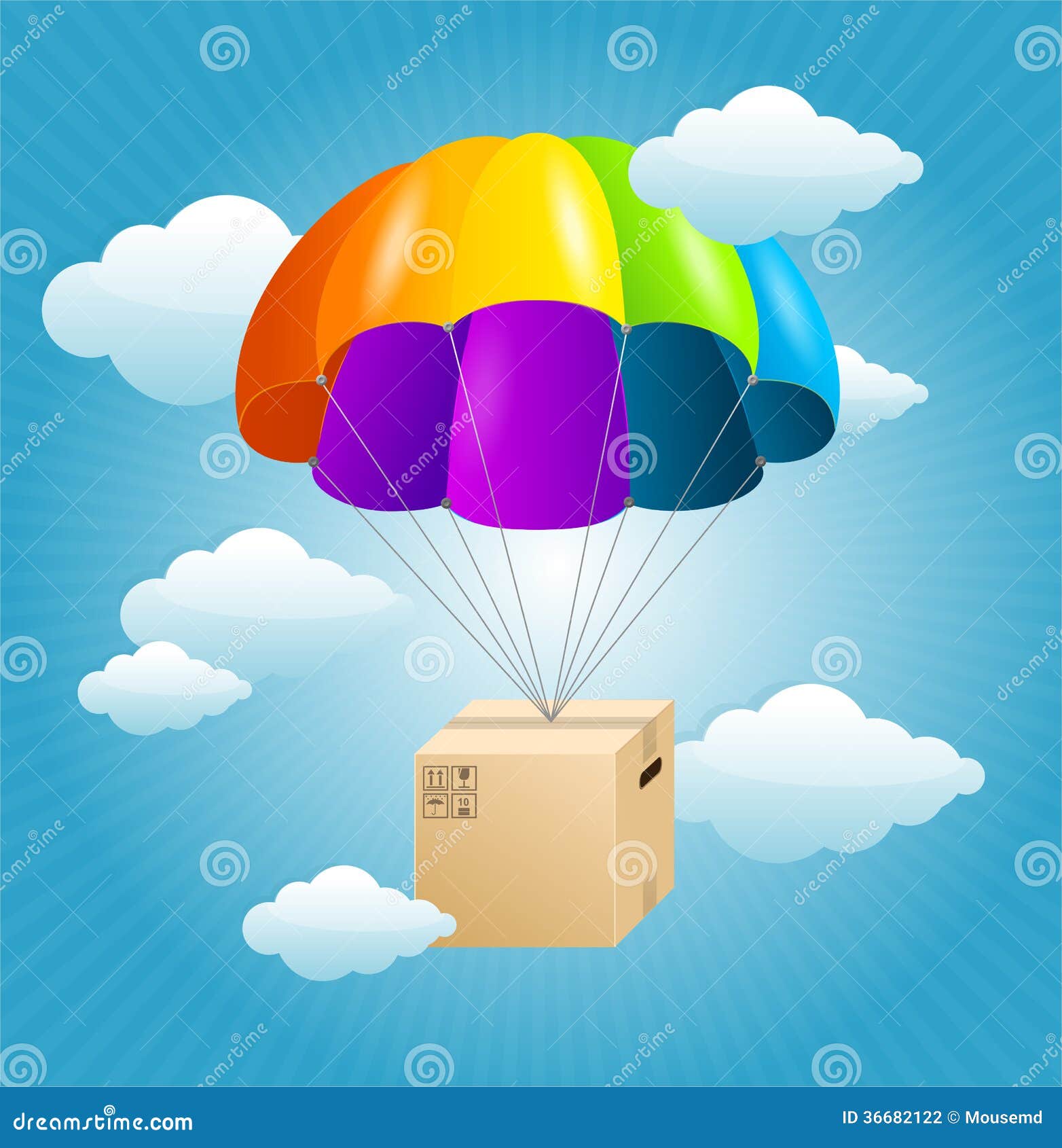 Parachute Background Royalty-Free Stock Photography | CartoonDealer.com ...