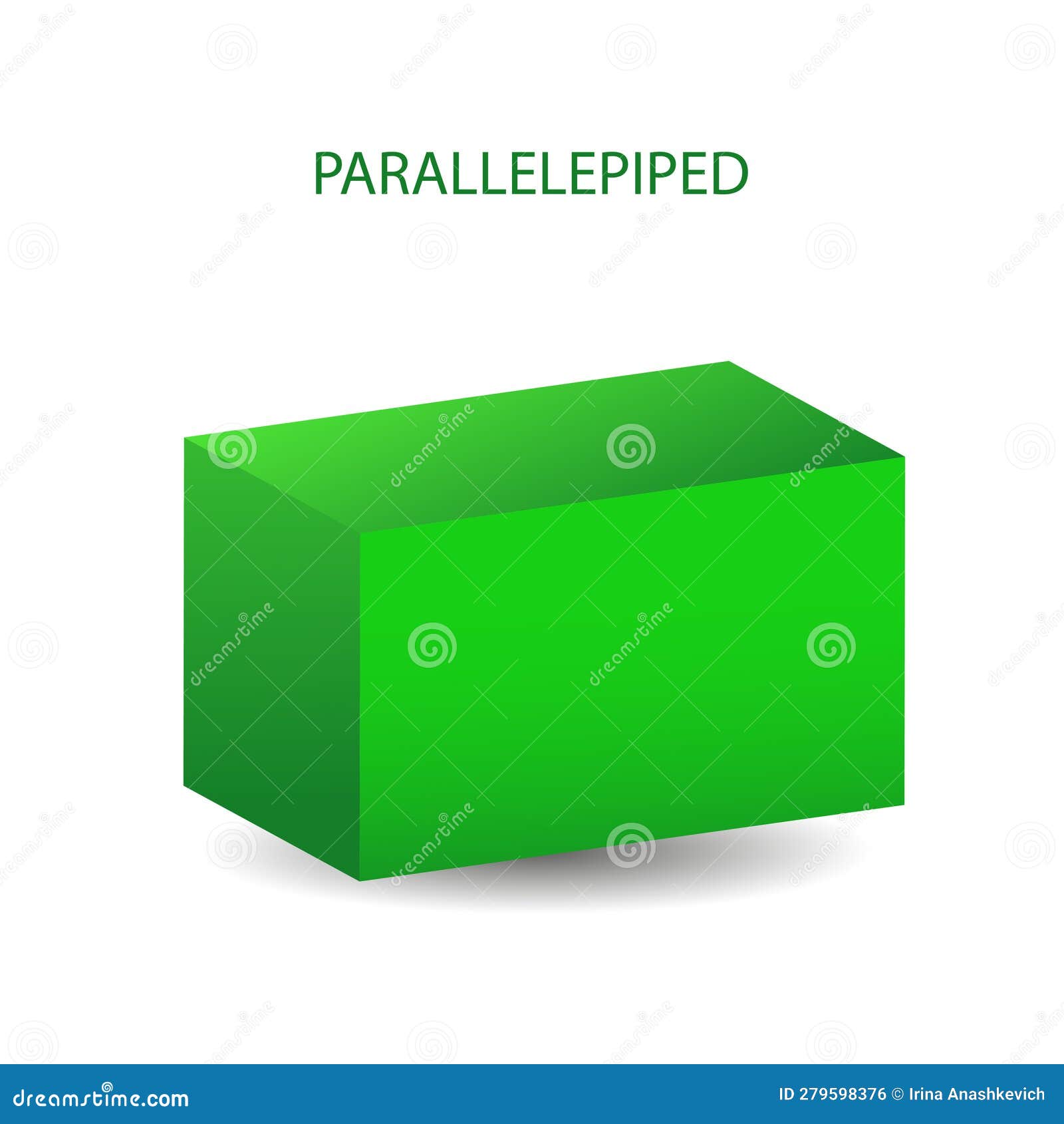 Vector Parallelepiped with Gradients and Shadow for Game, Icon, Package ...