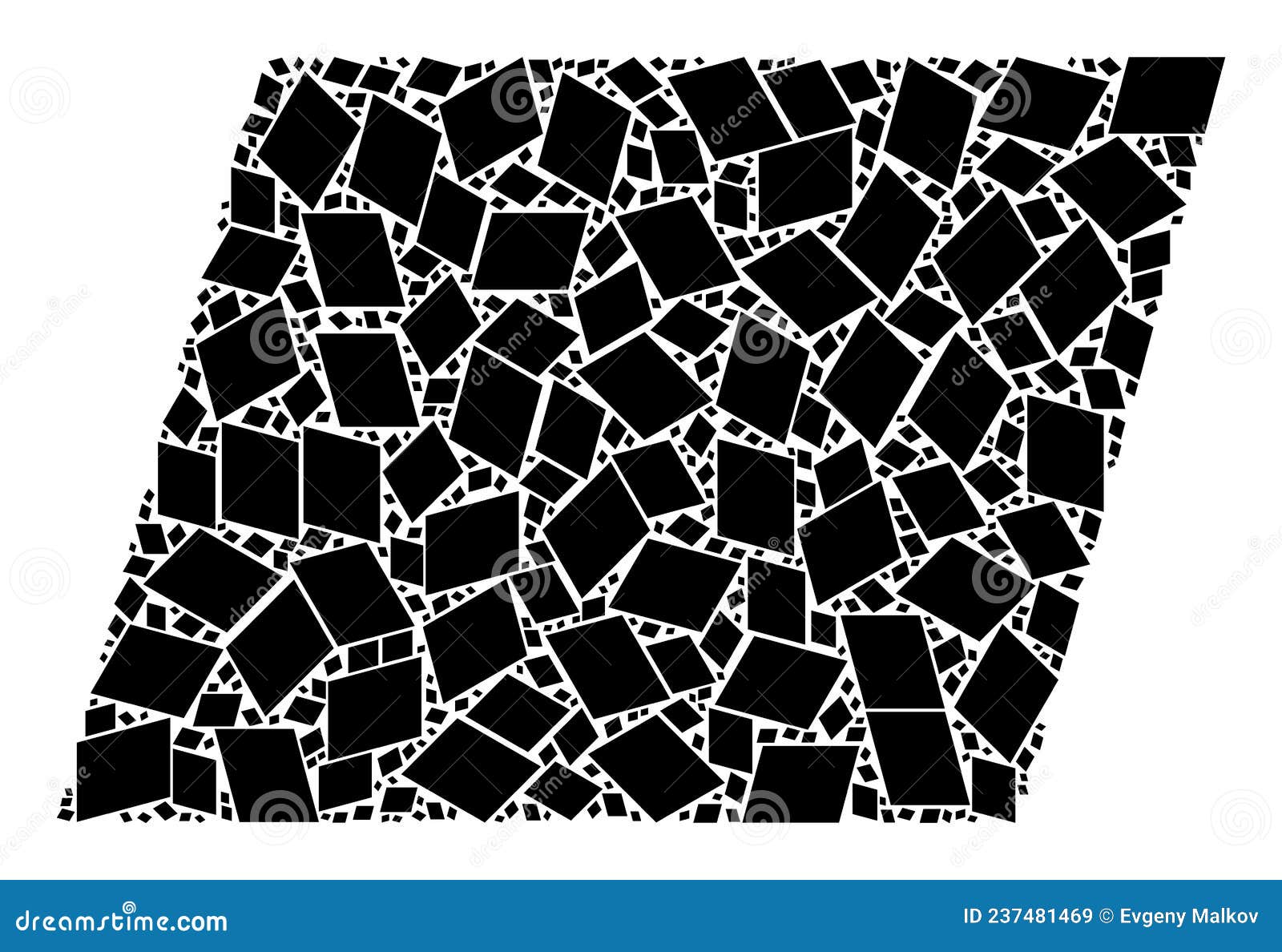 Parallelogram Recursion Icon Mosaic Of Self Items Stock Vector